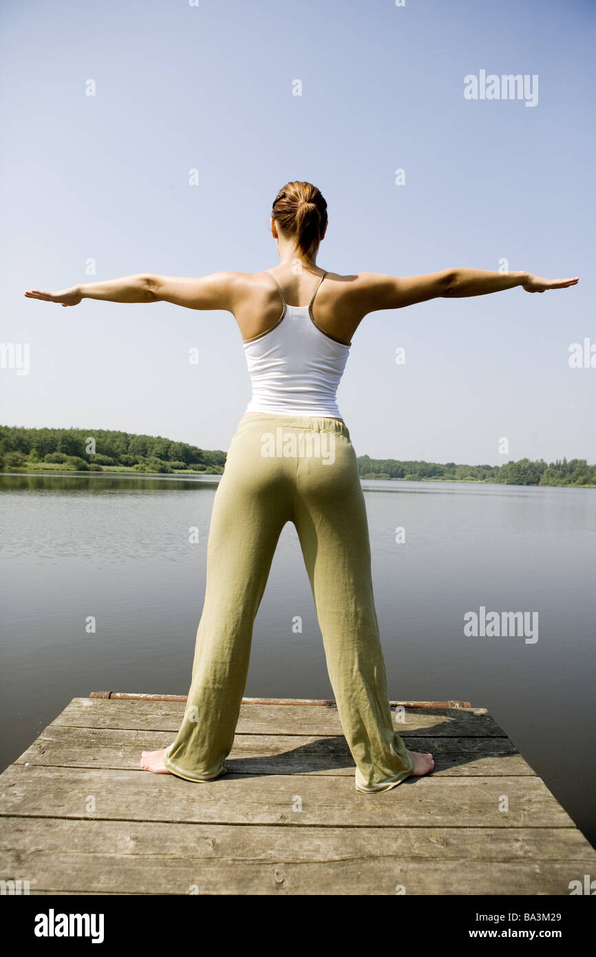 Straddle yoga hi-res stock photography and images - Alamy