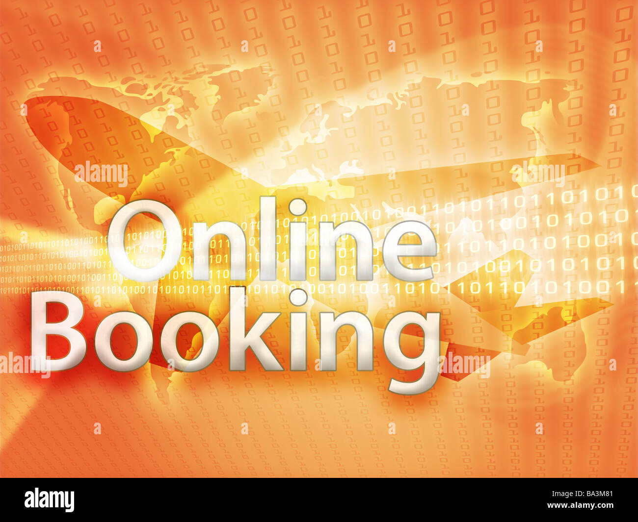 Online travel illustration of electronic booking reservation Stock ...