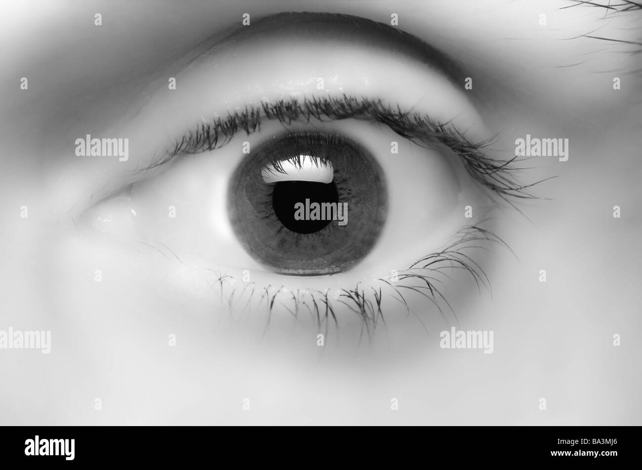 Man with wide eyes Black and White Stock Photos & Images - Alamy