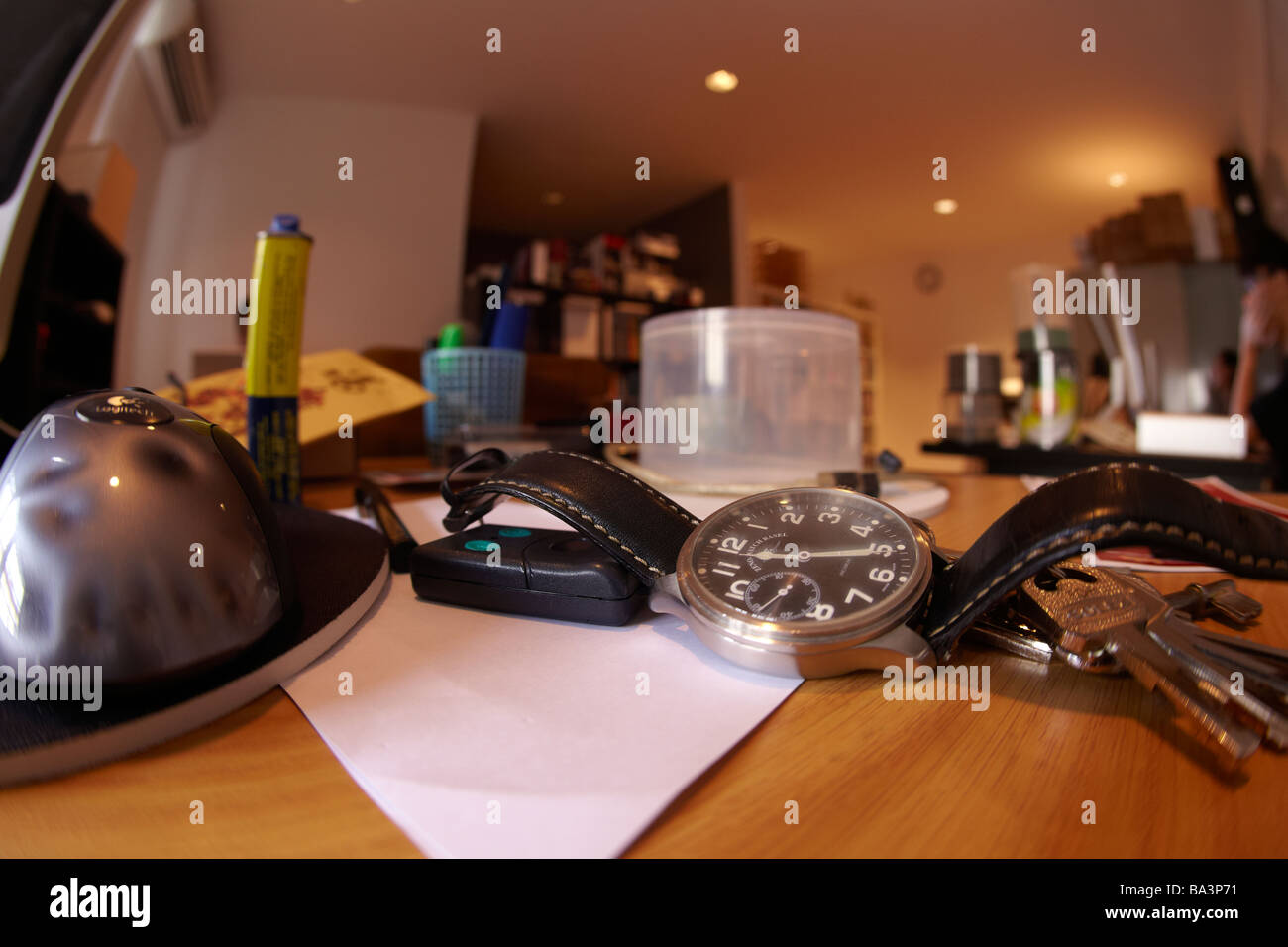 watch on a office table Stock Photo - Alamy