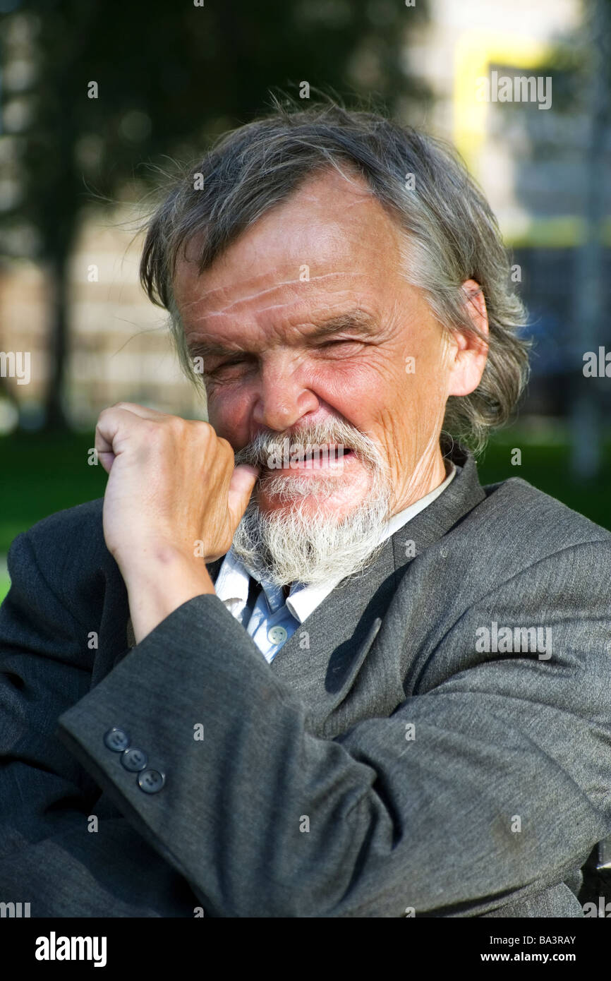 Funny old man portrait hi-res stock photography and images - Alamy