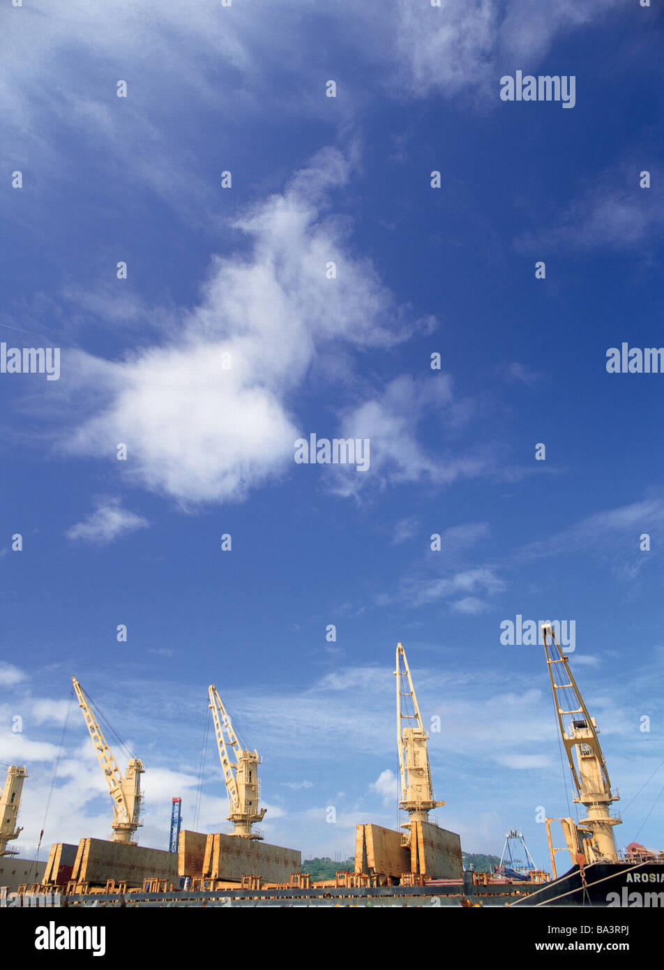 High angle view of cranes Stock Photo - Alamy