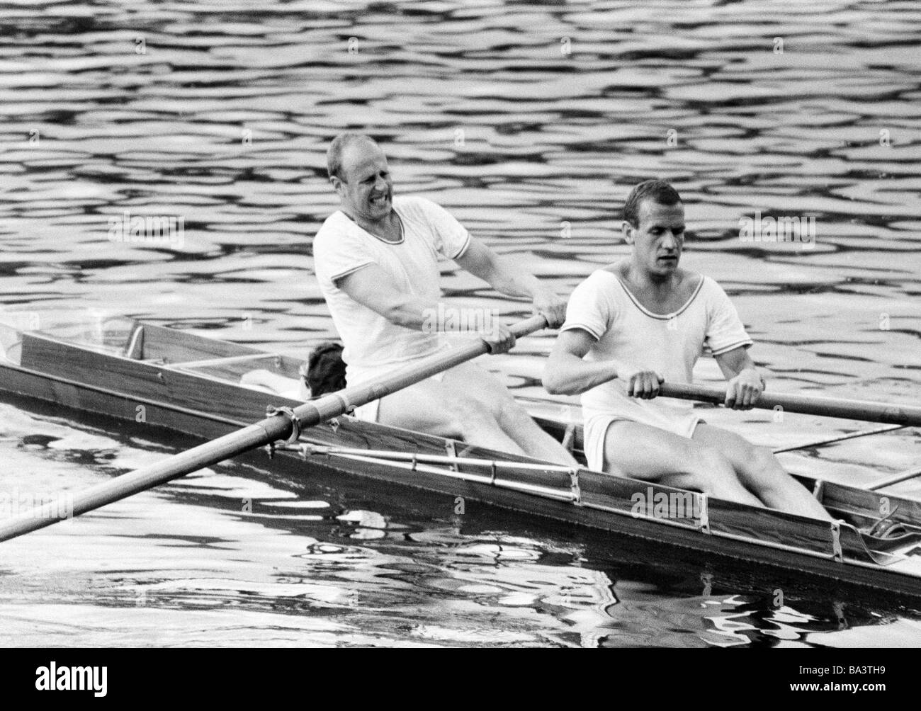 Sixties, black and white photo, sports, rowing, International Rowing ...