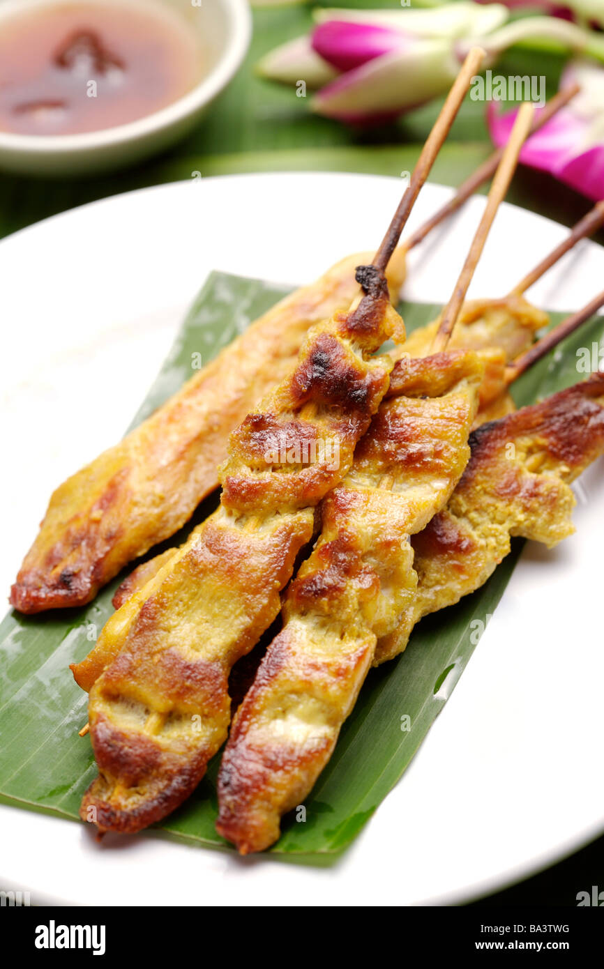 Spicy satay sticks Stock Photo - Alamy