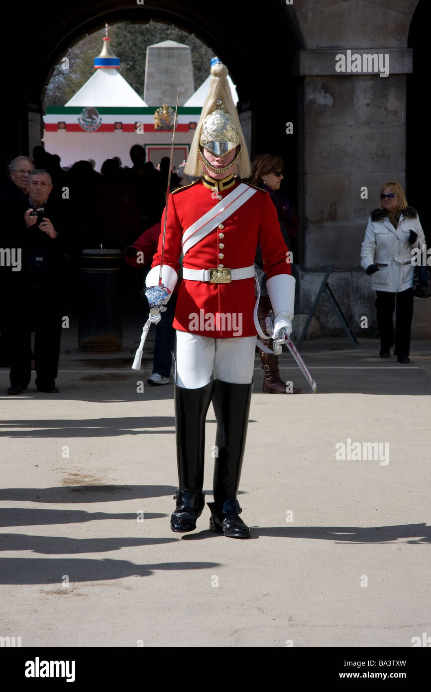 london england uk household cavalry guard sword helmet dress Stock ...