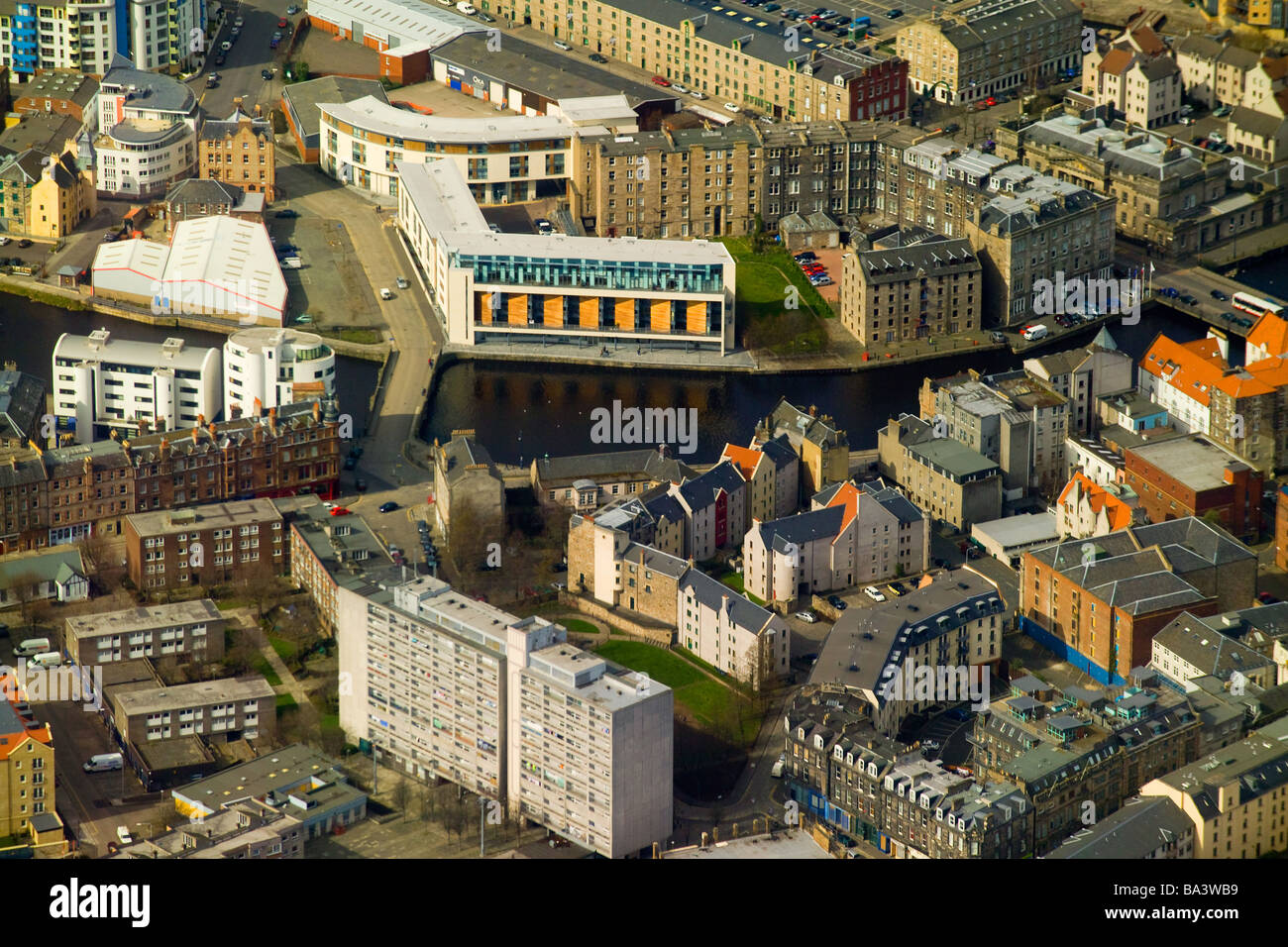 aerial photograph of leith and its architecture Stock Photo - Alamy
