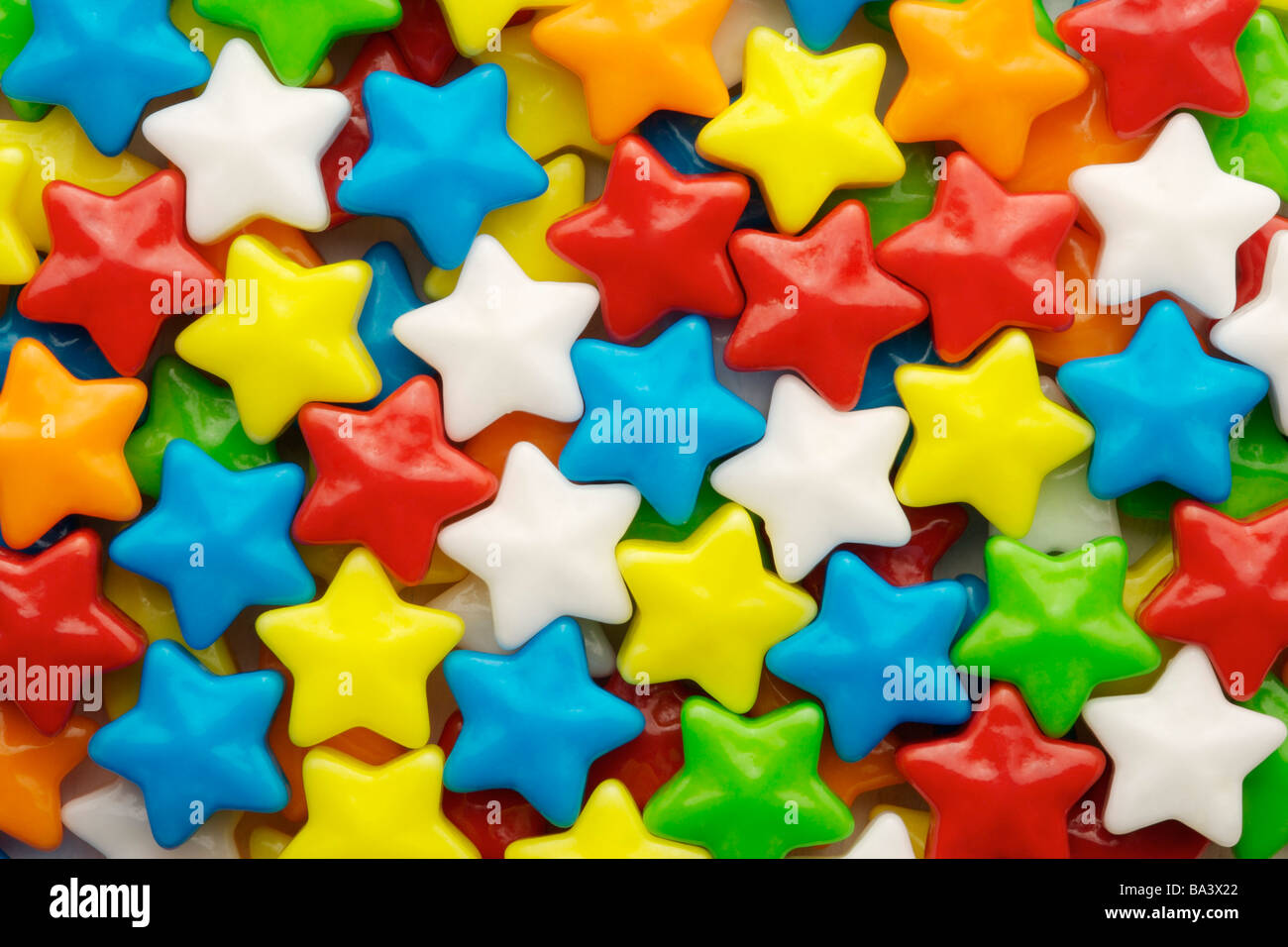 Star shaped candies full frame Stock Photo - Alamy