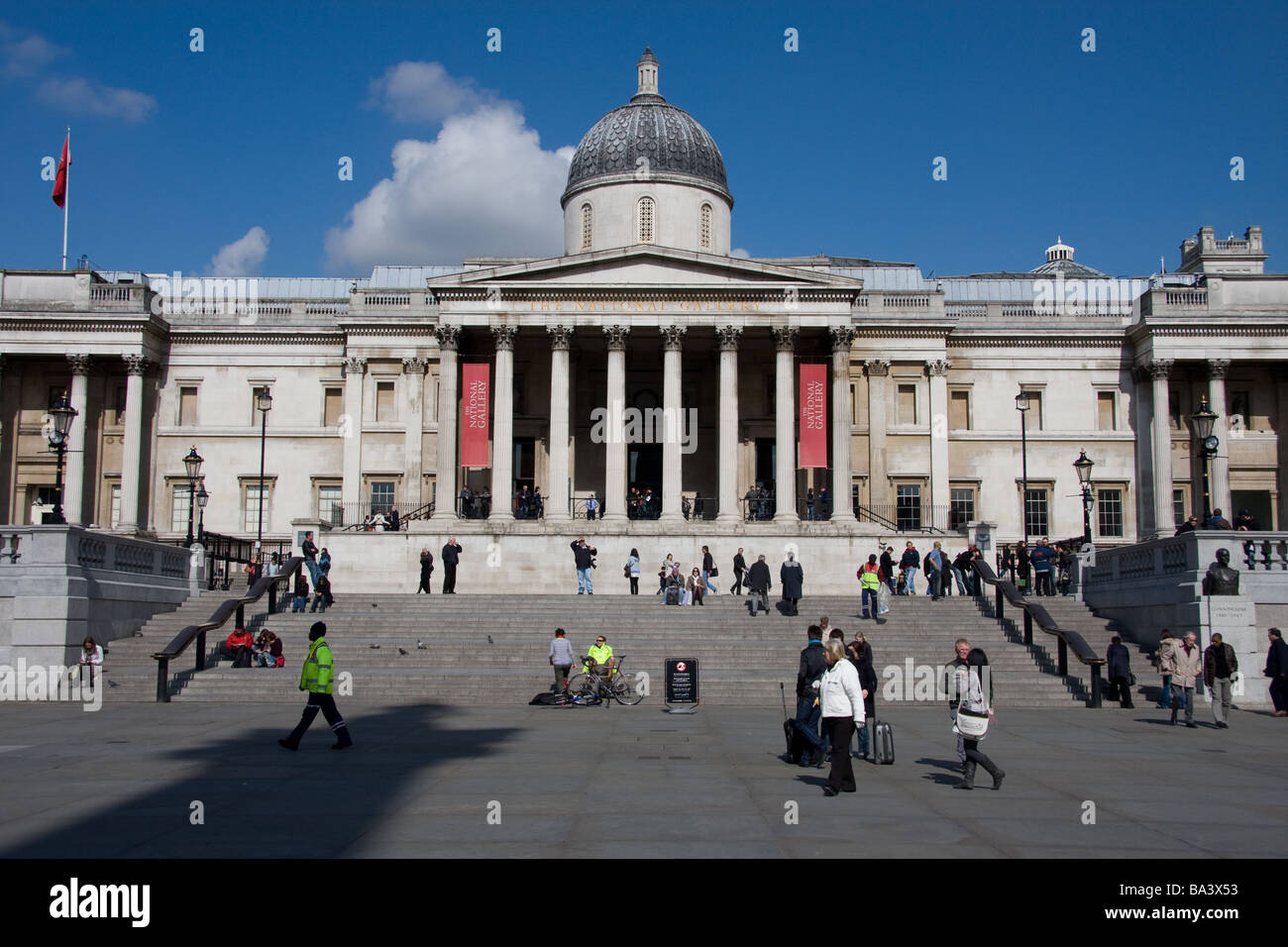 london england uk nelsons column national gallery trafalgar sq Stock ...