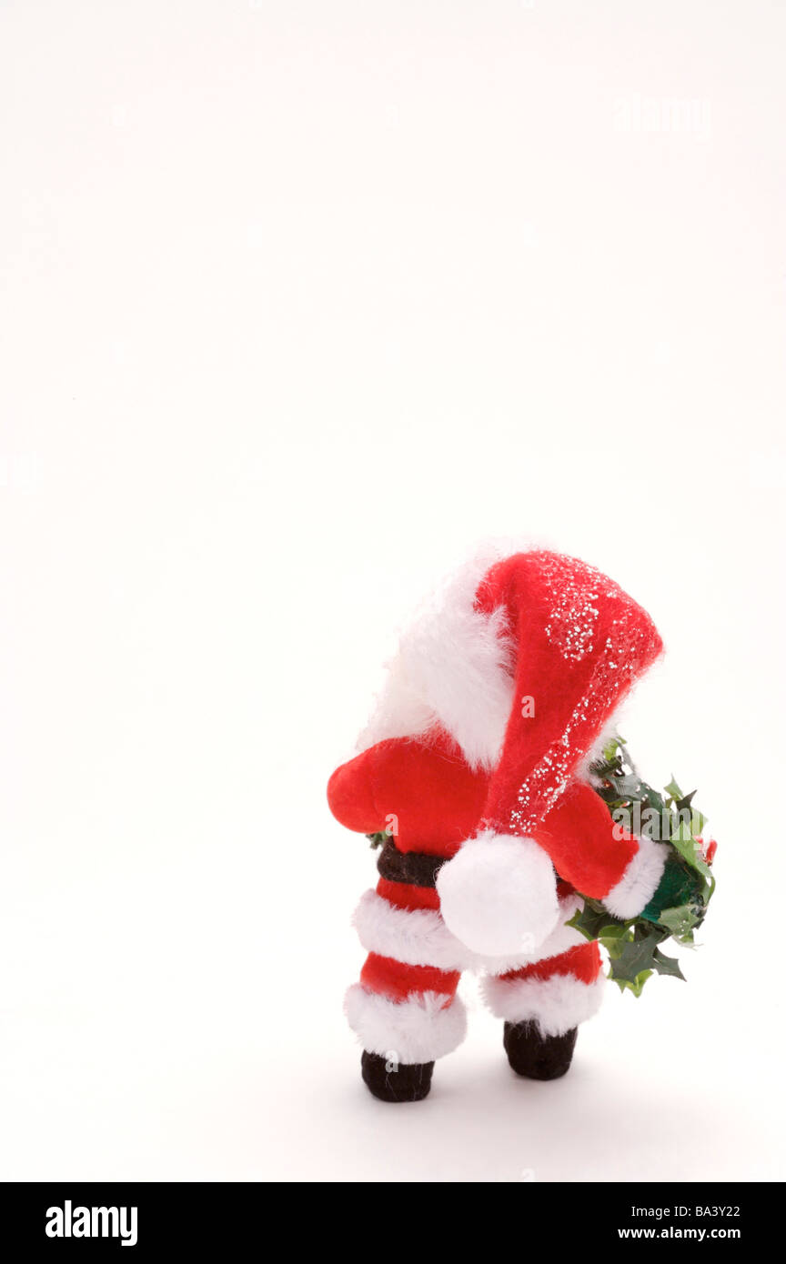 Santa Claus figurine rear view Stock Photo - Alamy