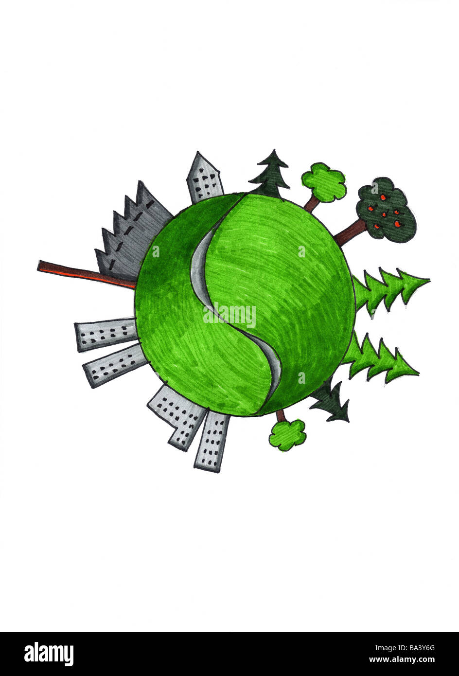 Symbol picture environmental pollution Cut Out Stock Images & Pictures ...