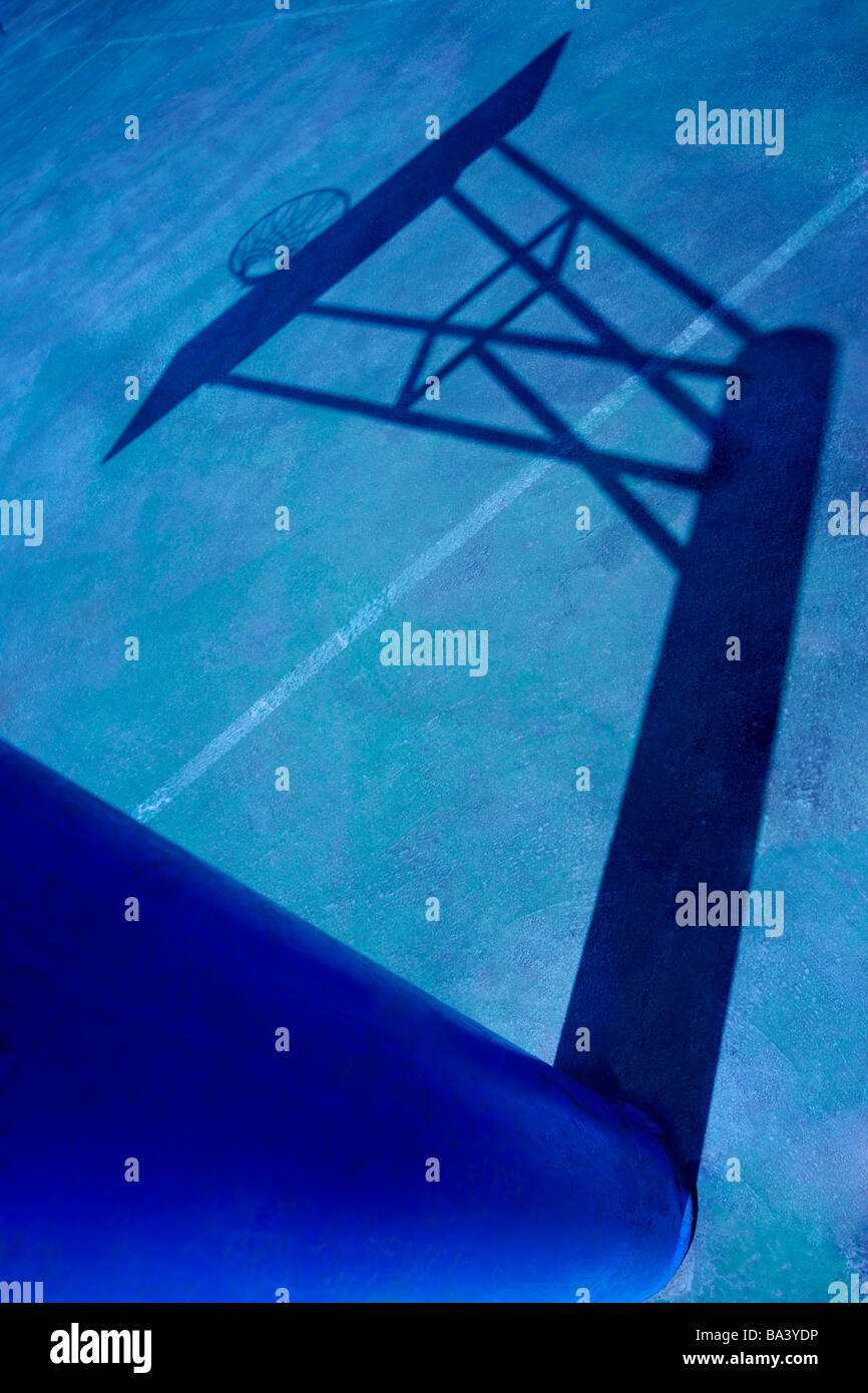 Basketball hoop s shadow Stock Photo - Alamy
