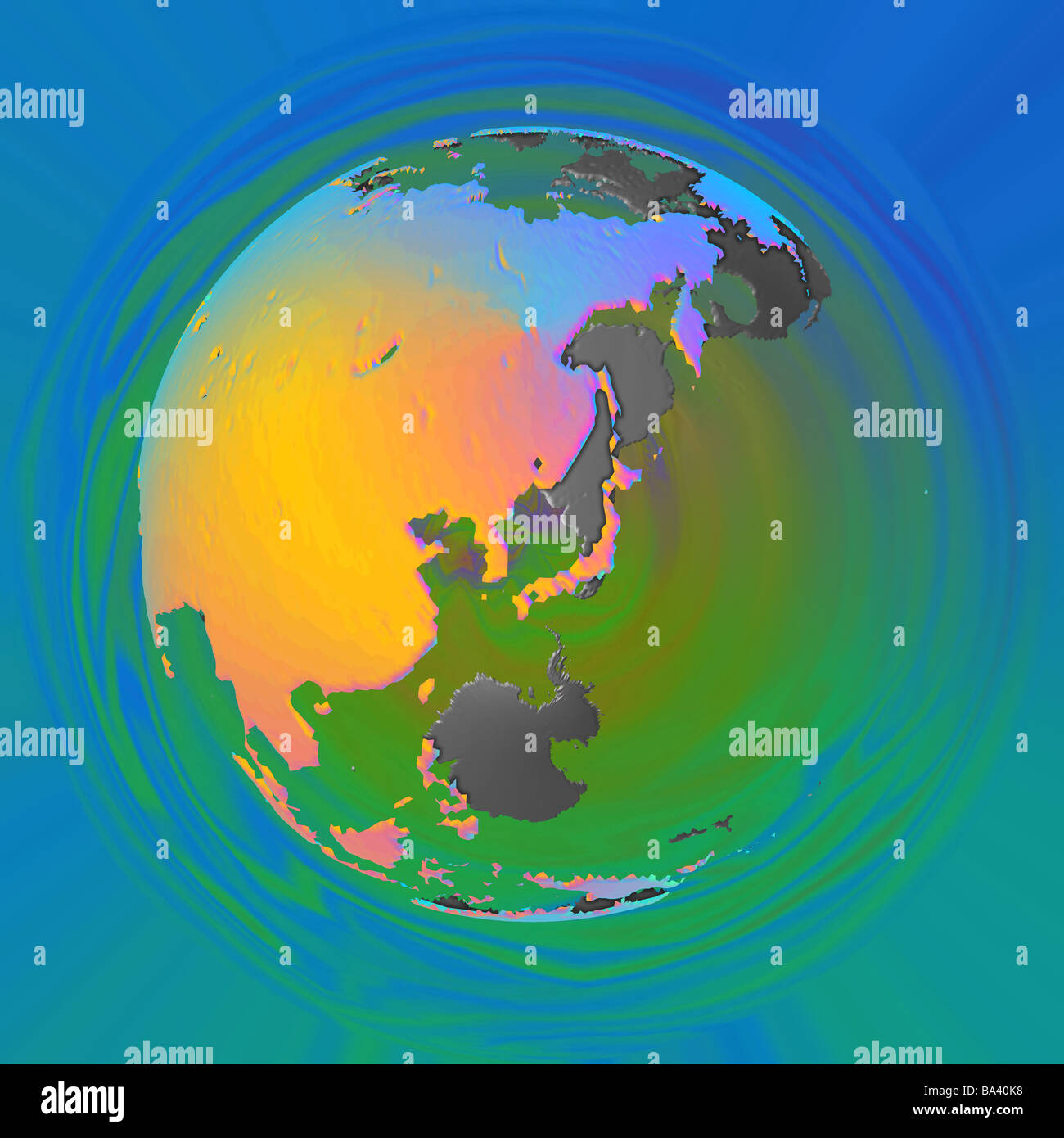 Map of pacific rim hi-res stock photography and images - Alamy