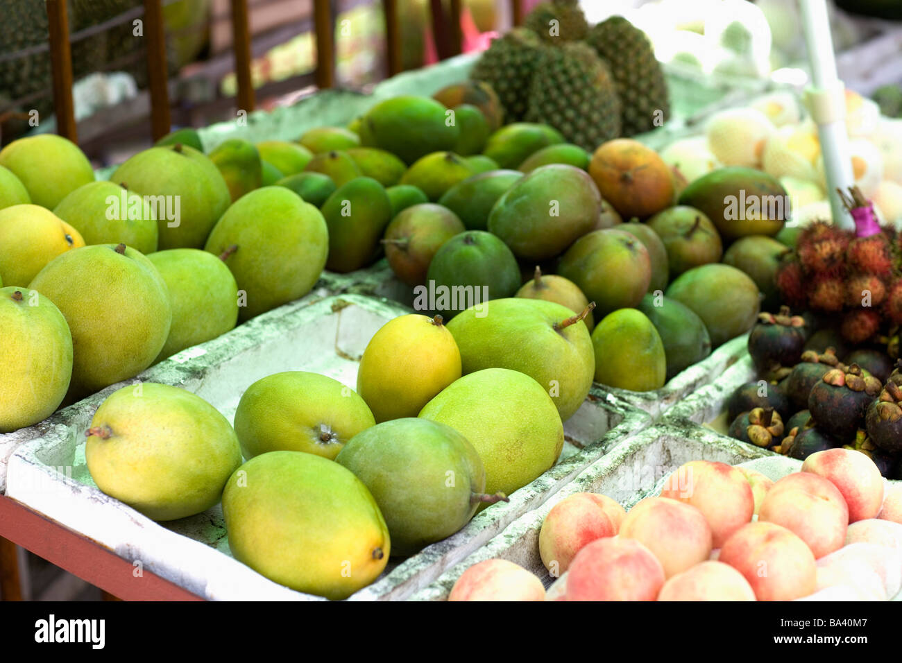 Asia China Hainan Island Sanya Fruit stall Stock Photo - Alamy