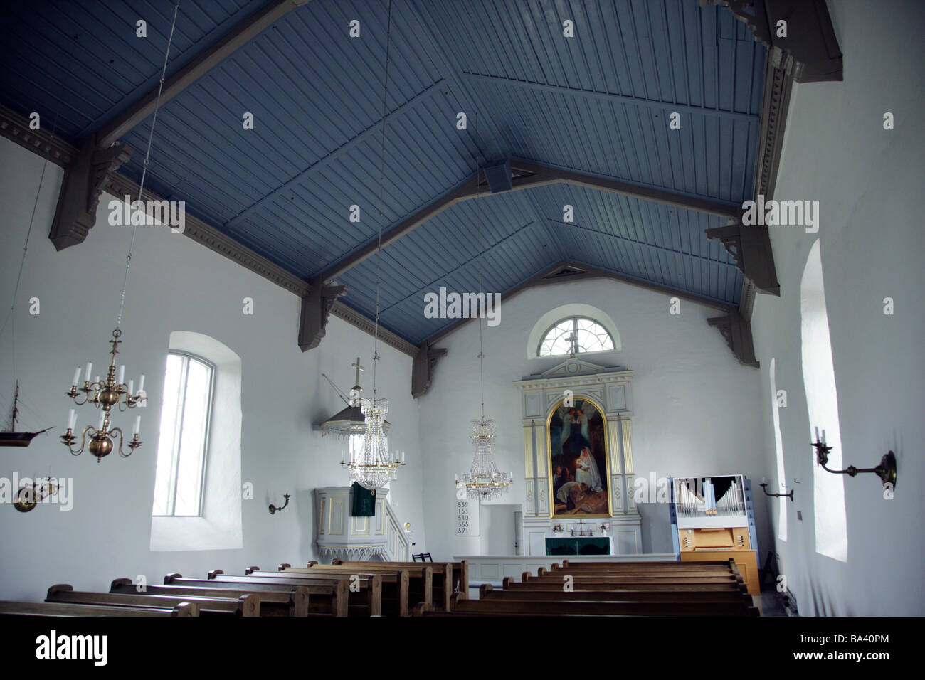 Old stone church from inside Stock Photo - Alamy
