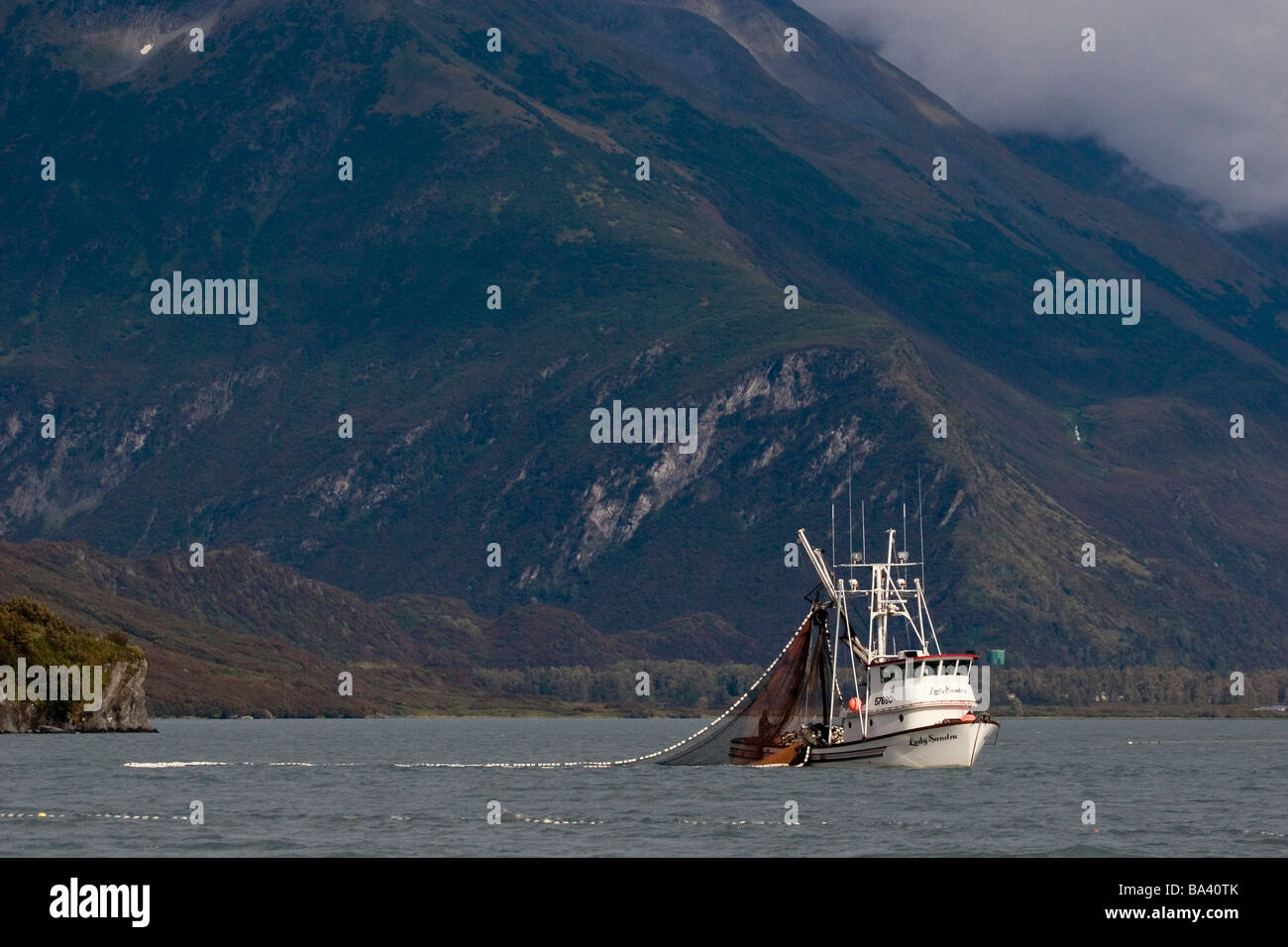 Commercial seiner *Lady Sandra* bringing in net Port Valdez Prince ...