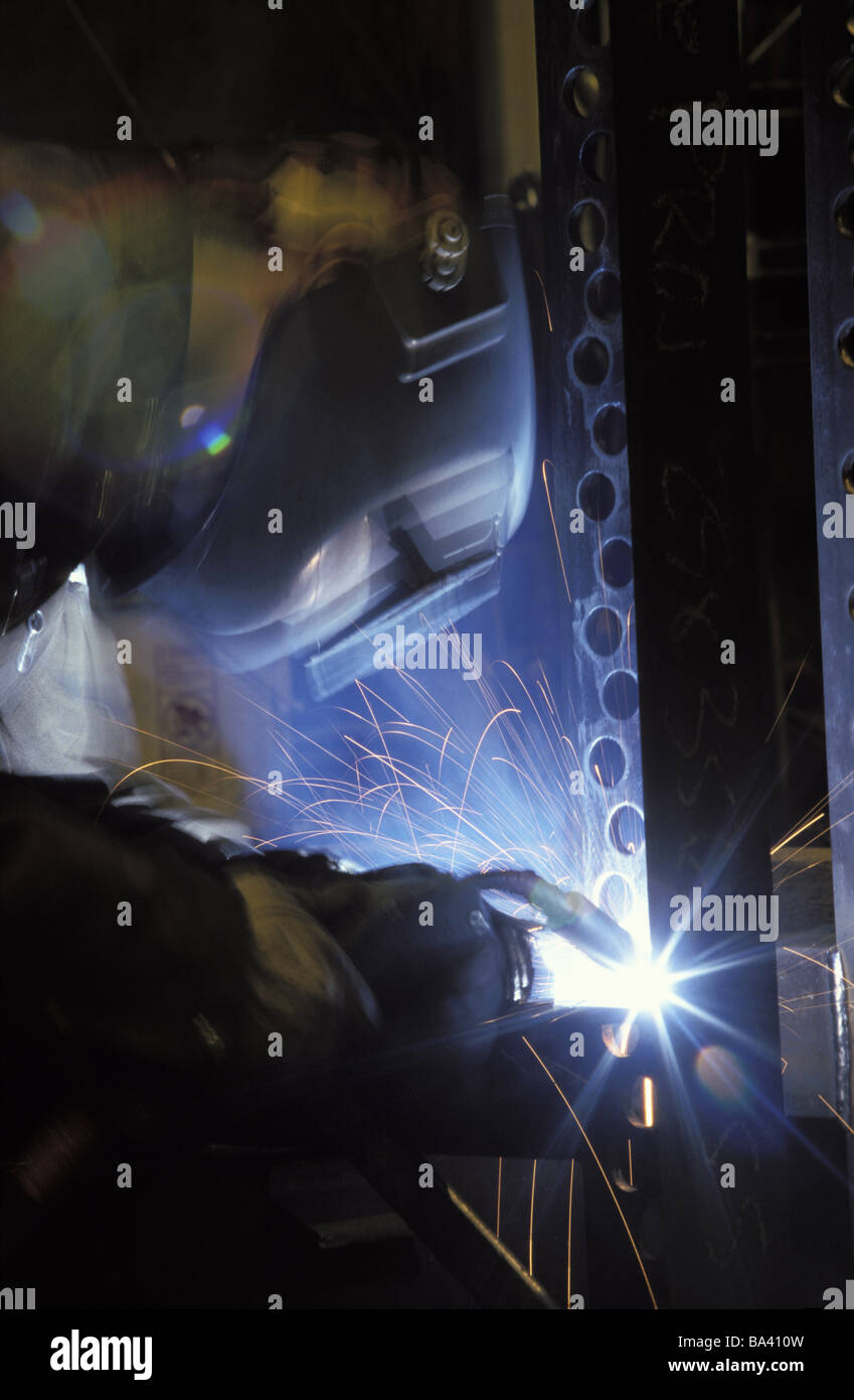 Man welding fabrication construction building hi-res stock photography ...