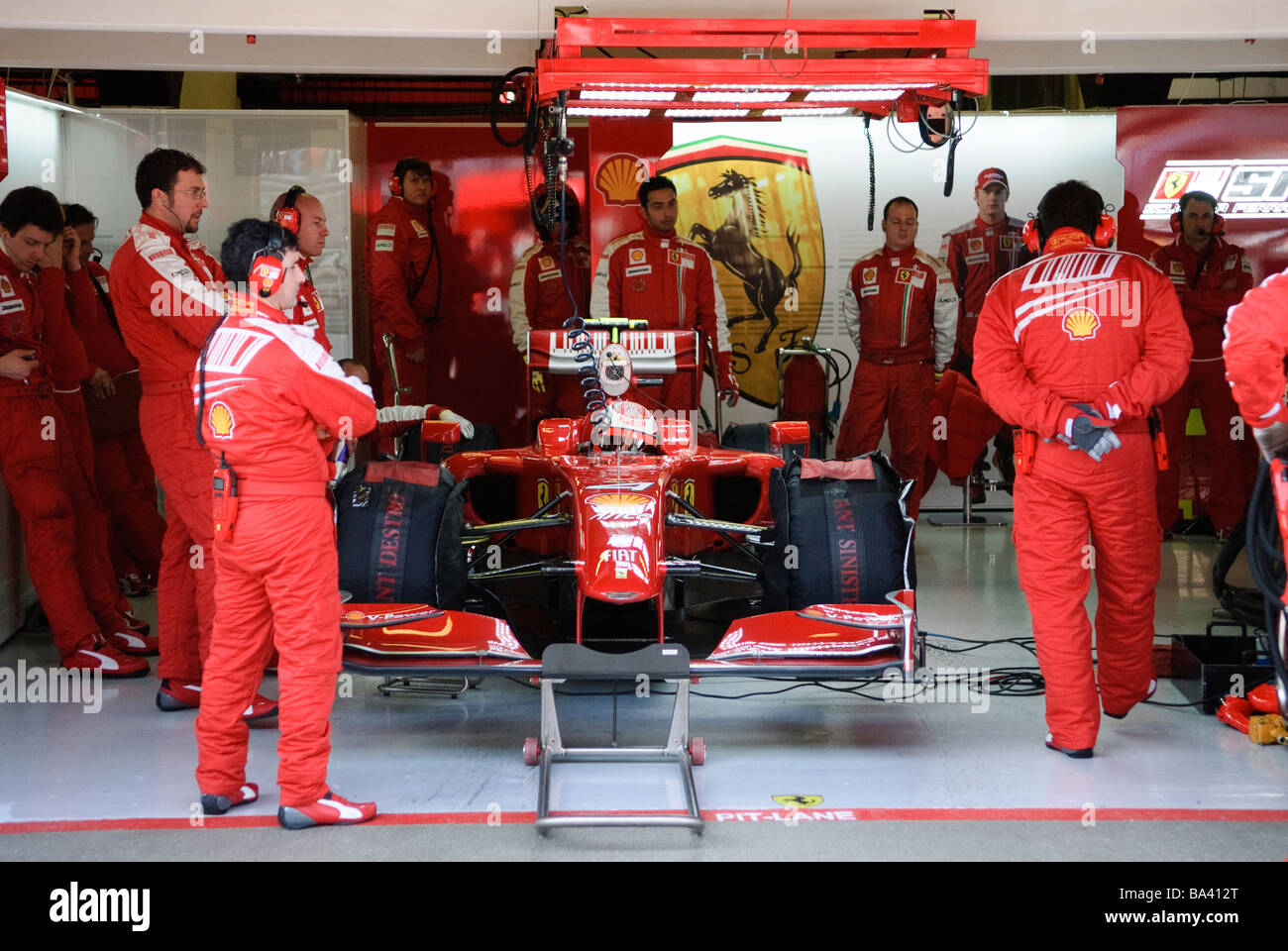 Kimi RAEIKKOENEN in the Ferrari F60 race car during Formula One testing ...