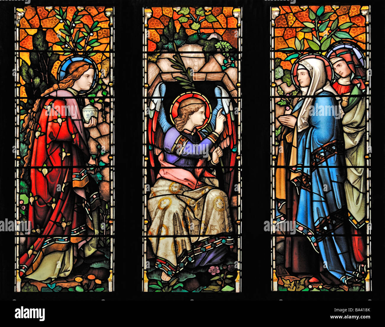 "The Empty Tomb", window, (detail). Church of Saint Mary, Kirkby ...