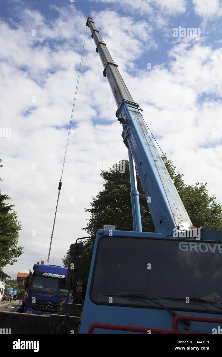 Building site crane truck construction construction works house ...