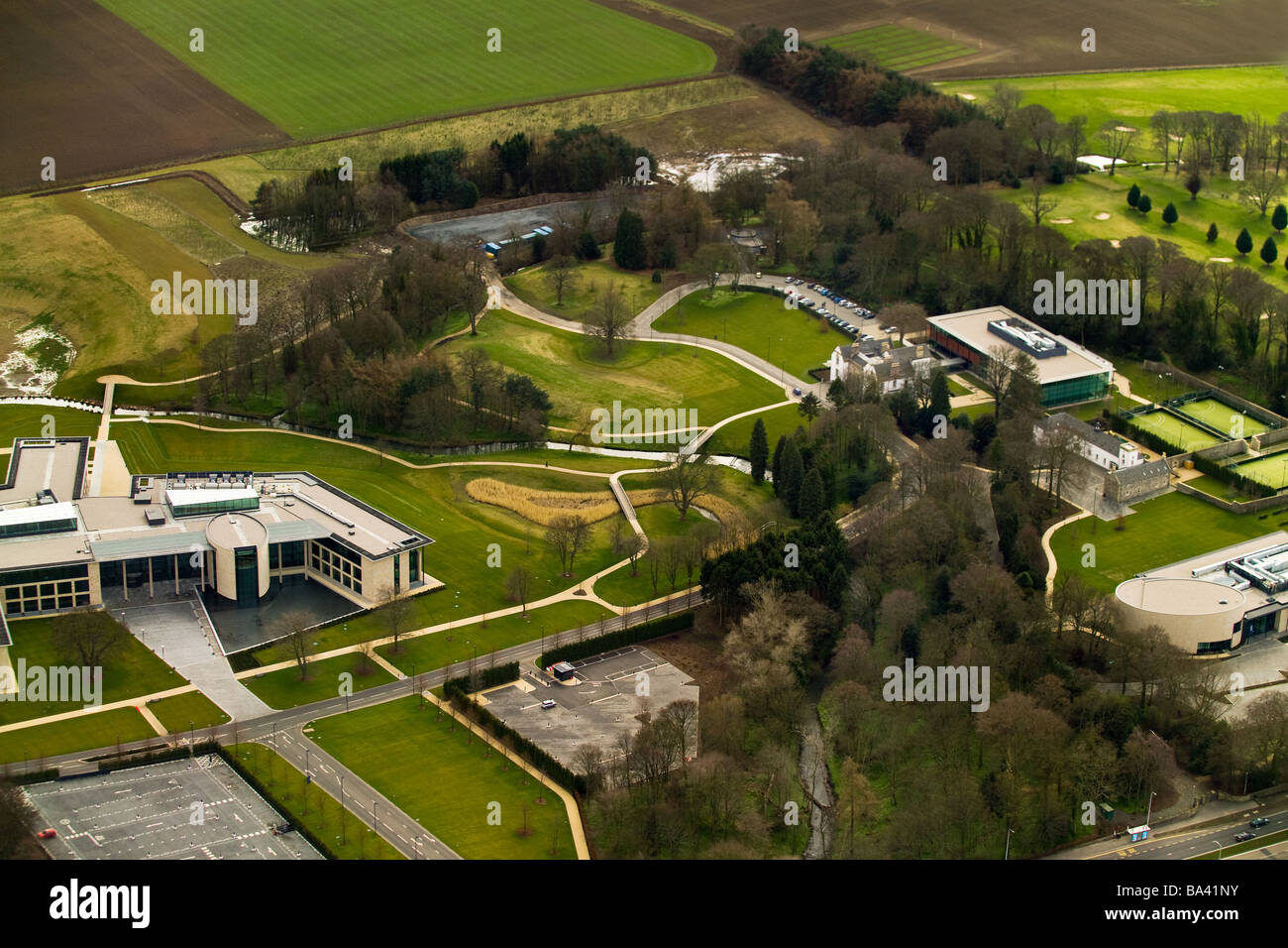 aerial photograph of rbs hq gogarburn Stock Photo - Alamy
