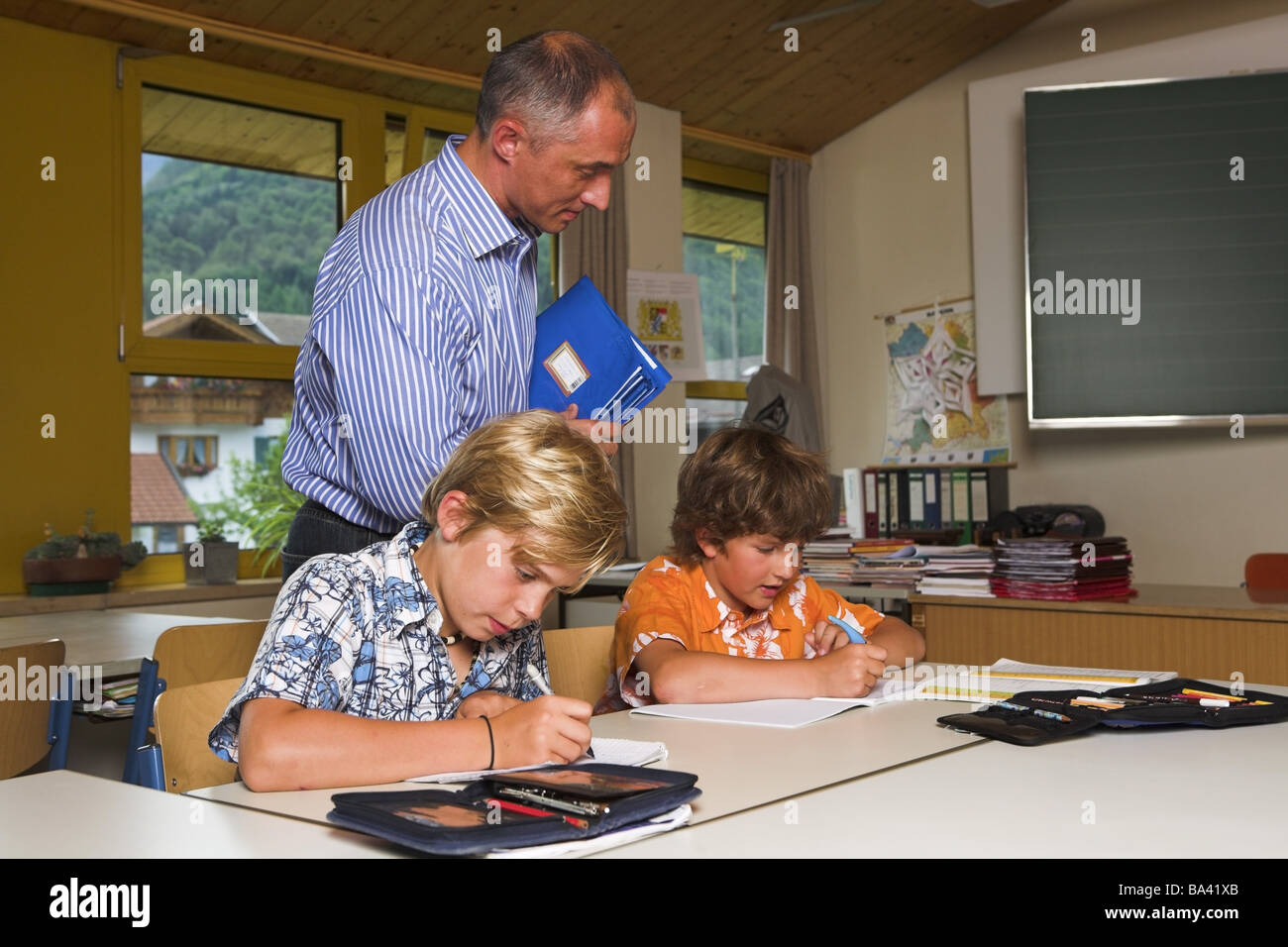 School classrooms instruction students boys tasks teachers control ...