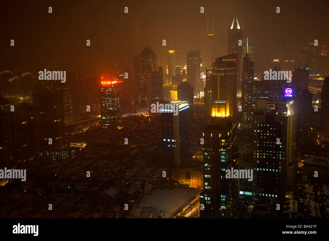 China Shanghai night view Stock Photo - Alamy