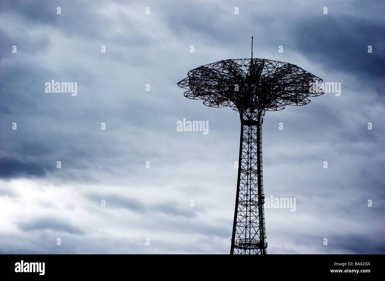 Parachute Jump Amusement Ride in Coney Island, Brooklyn NY Stock Photo ...