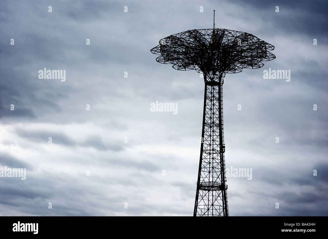 Parachute Jump Amusement Ride in Coney Island, Brooklyn NY Stock Photo ...