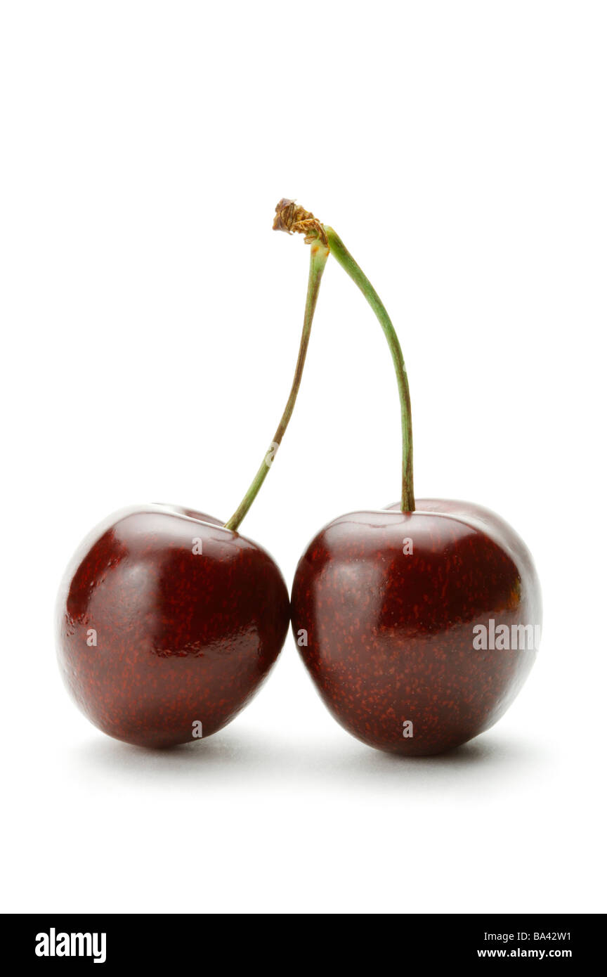 Two cherries close up hi-res stock photography and images - Alamy