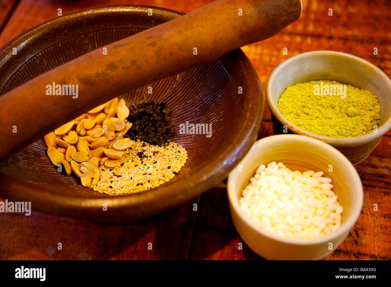 Ingredient for pestled tea Stock Photo - Alamy