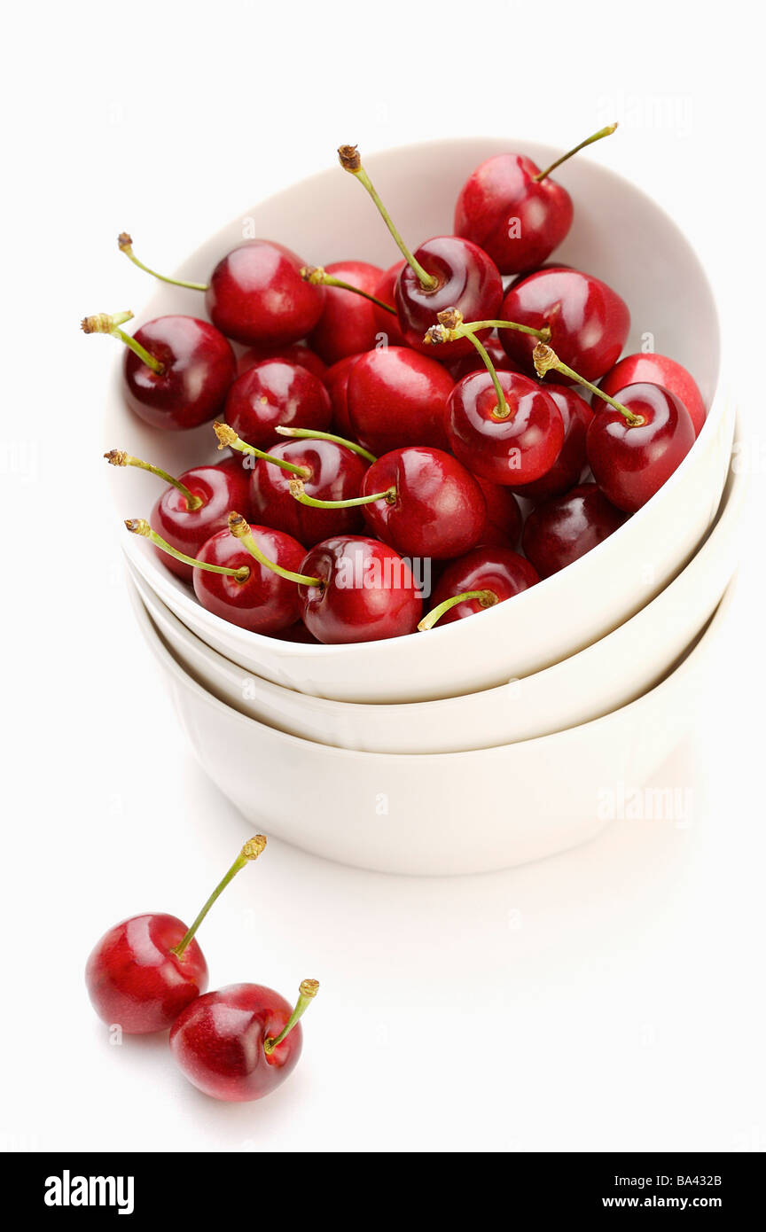 Bowl with cherries Stock Photo - Alamy