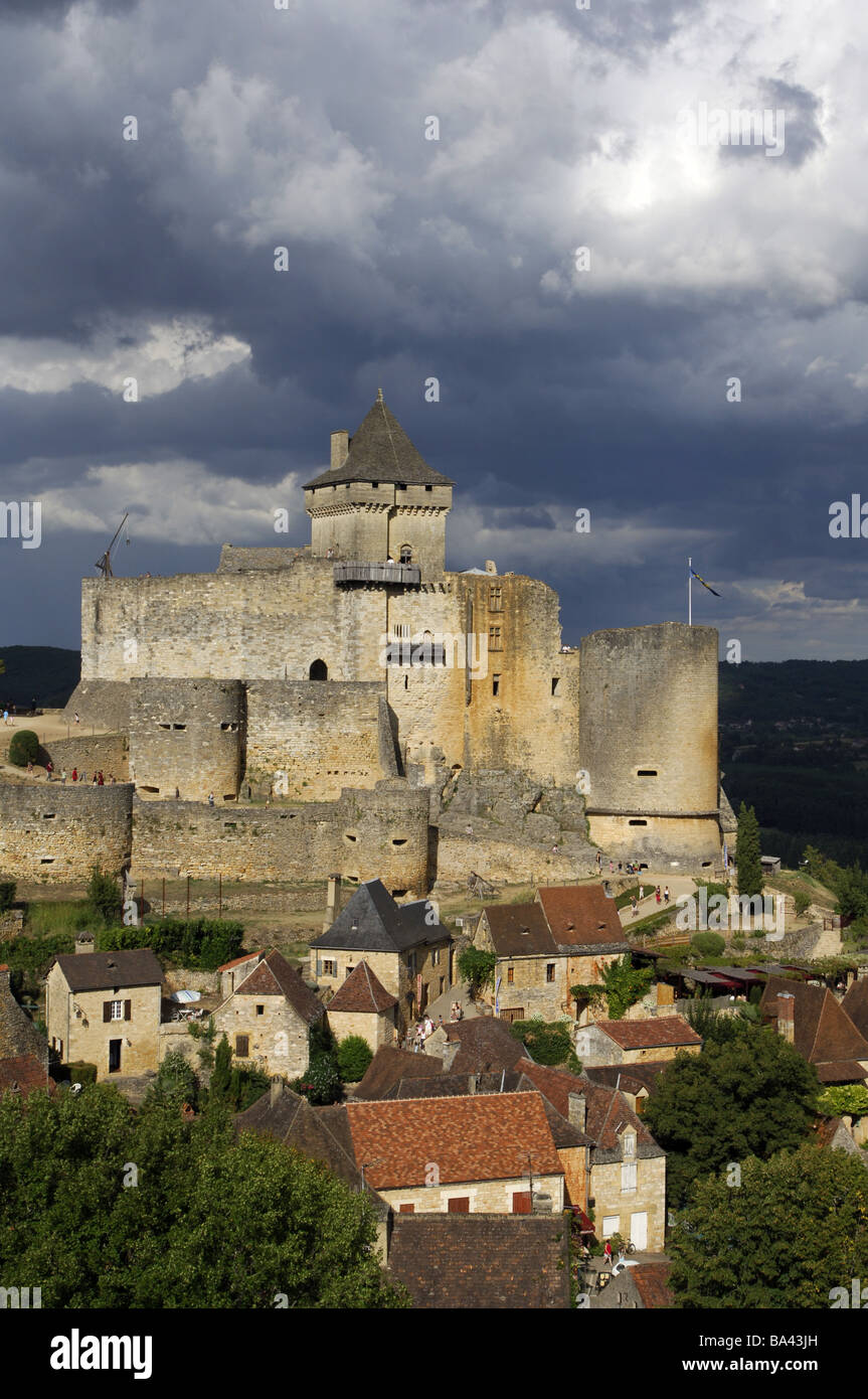 France Perigord region Aquitanien Castelnaud-la-Chapelle place-overview ...