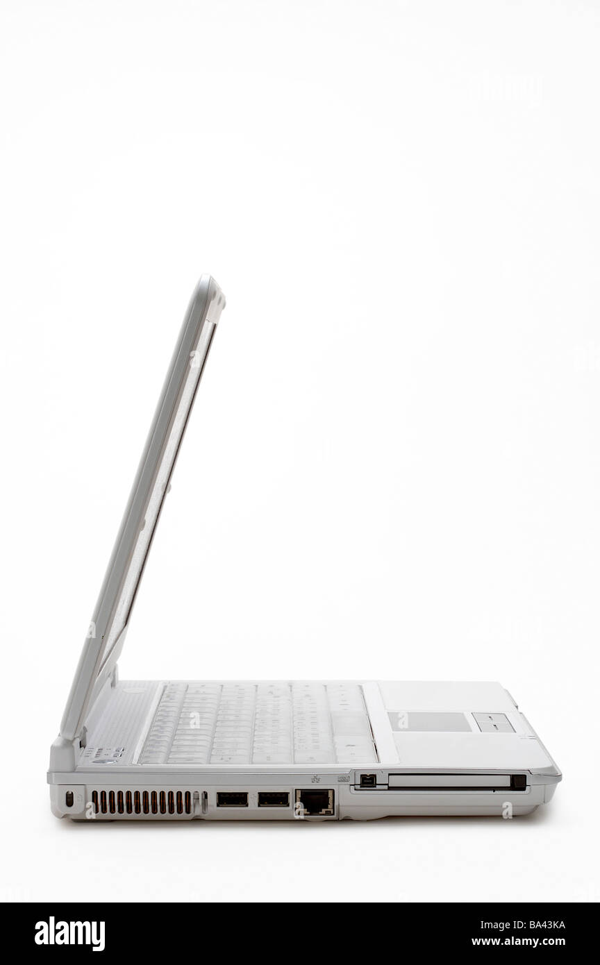 Side view of laptop Stock Photo - Alamy