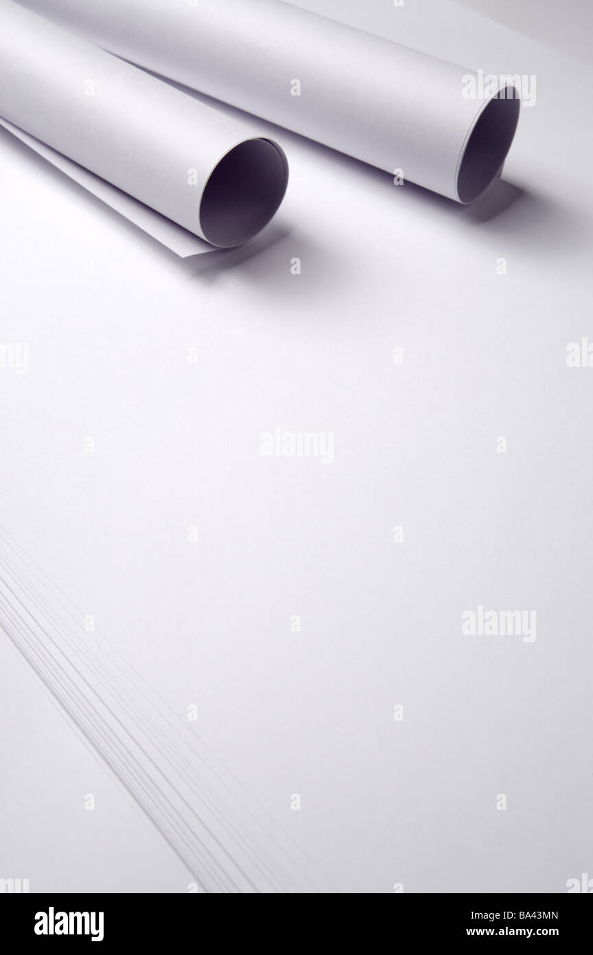 Rolled Blank Papers High Resolution Stock Photography and Images - Alamy