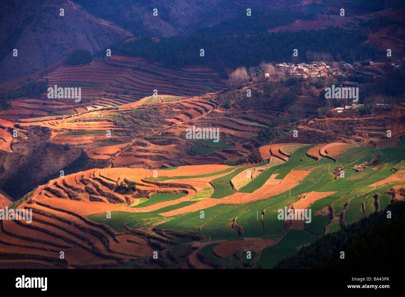 China Yunnan Province Dongchuan Red Land Stock Photo - Alamy