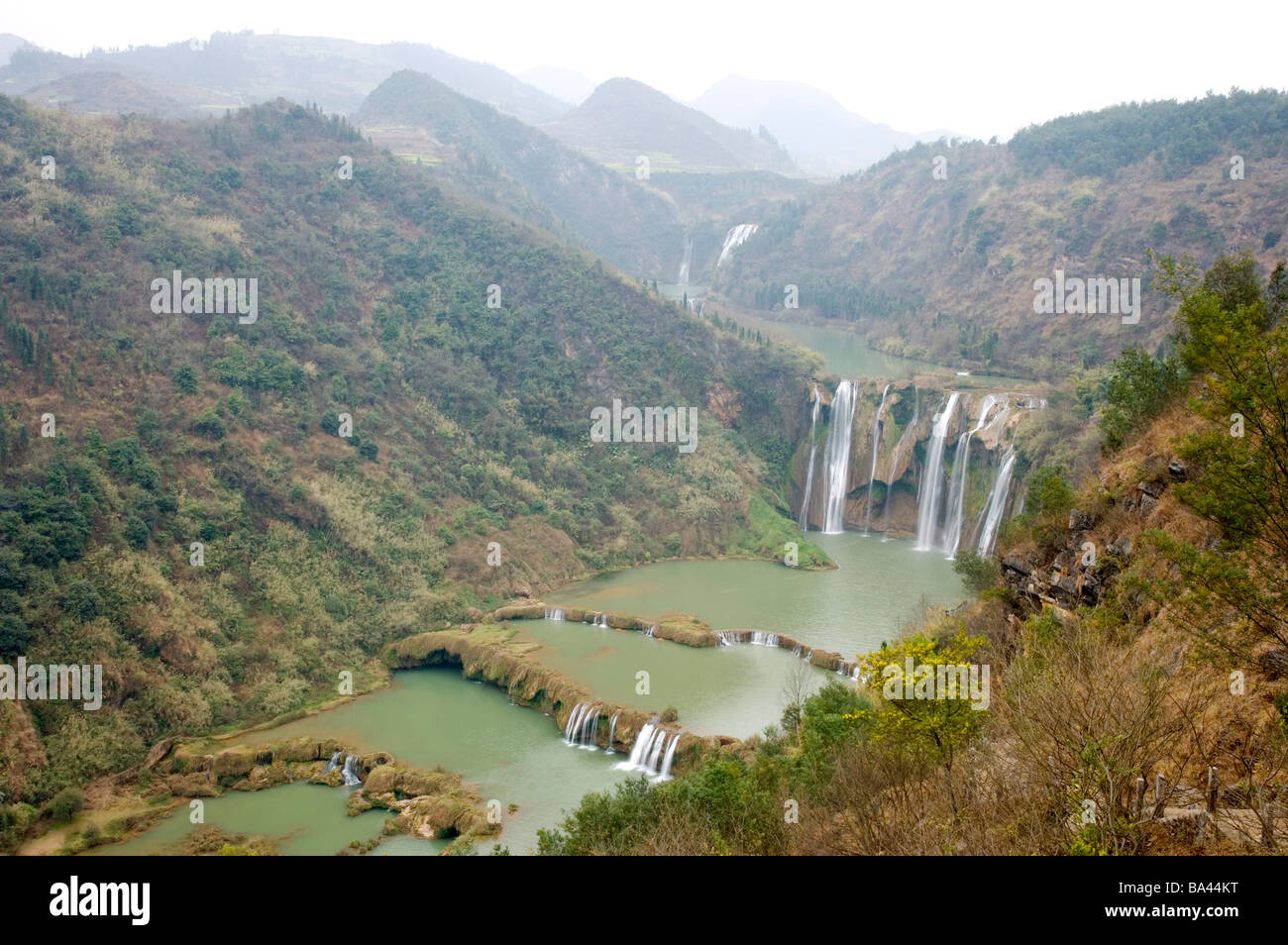 China Yunnan Province Luoping County Nine dragon Waterfall Stock Photo ...
