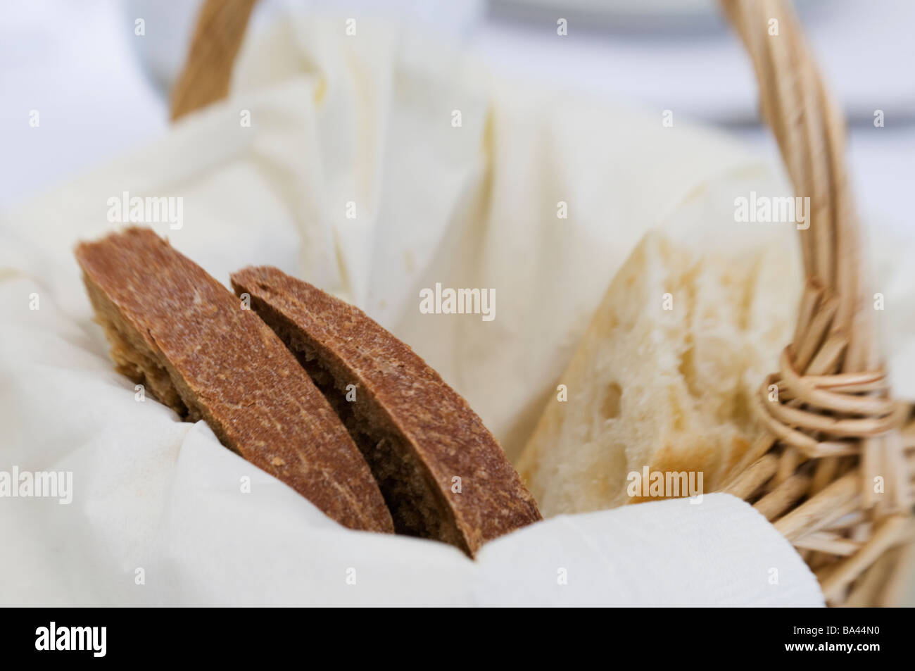 Picture of a bread basket Stock Photo - Alamy