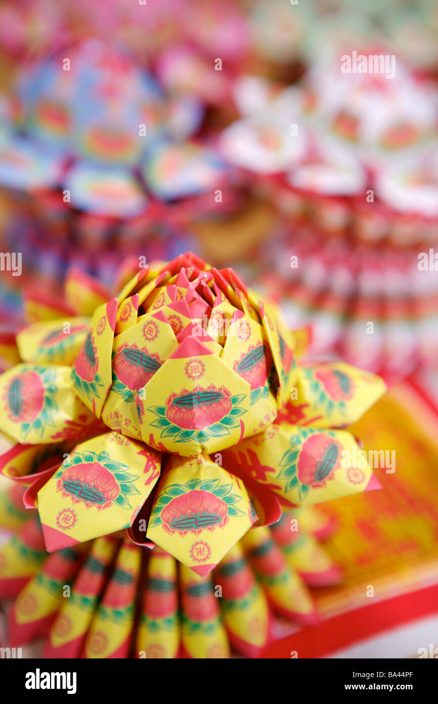 Lotus Platform made of papers Stock Photo - Alamy