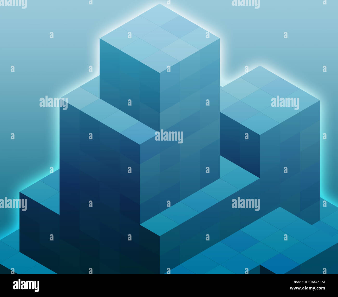 Abstract illustration wallpaper of geometric shape cubes Stock Photo ...