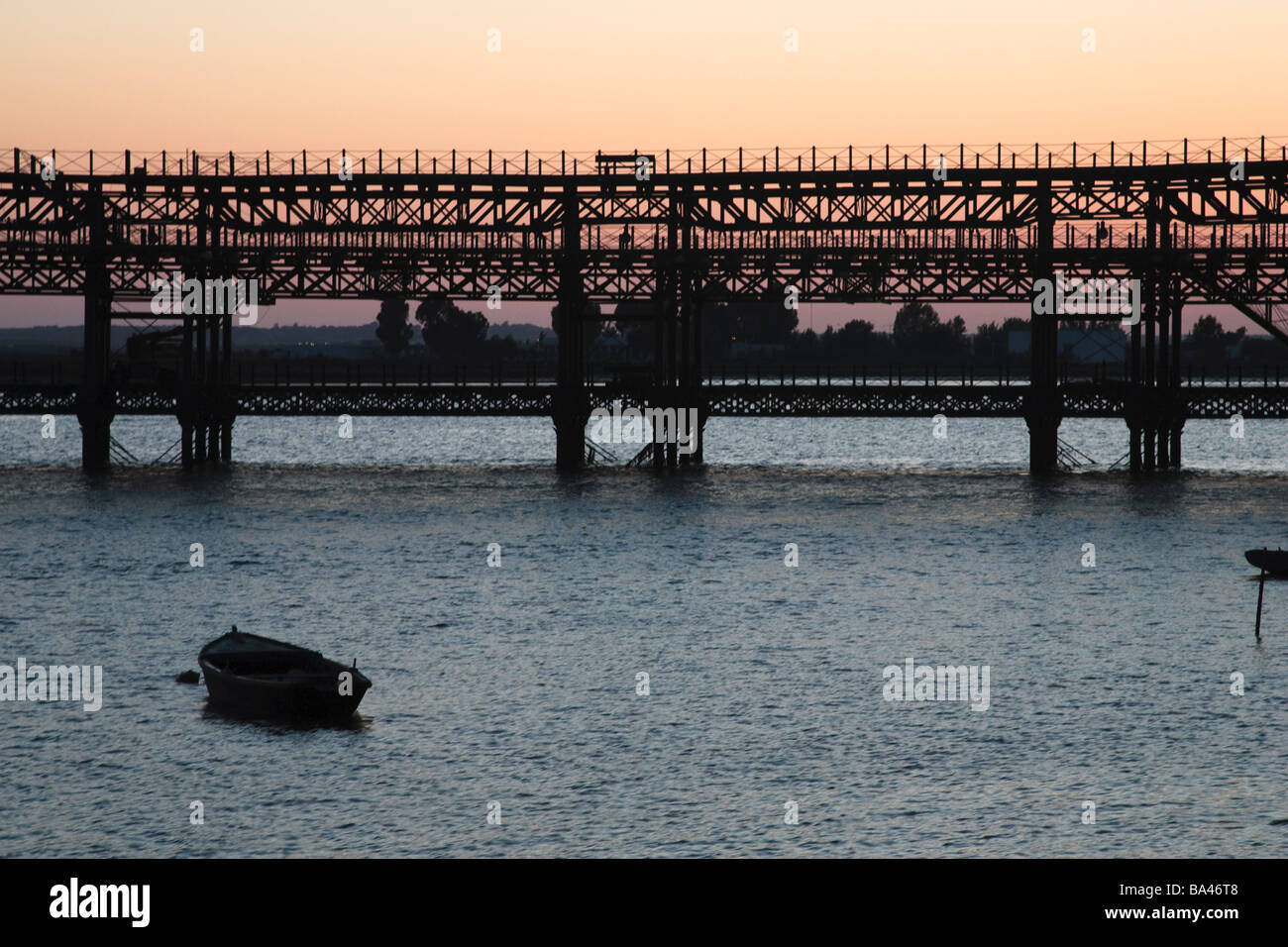 Old British pier used during 19th century for loading iron and copper ...