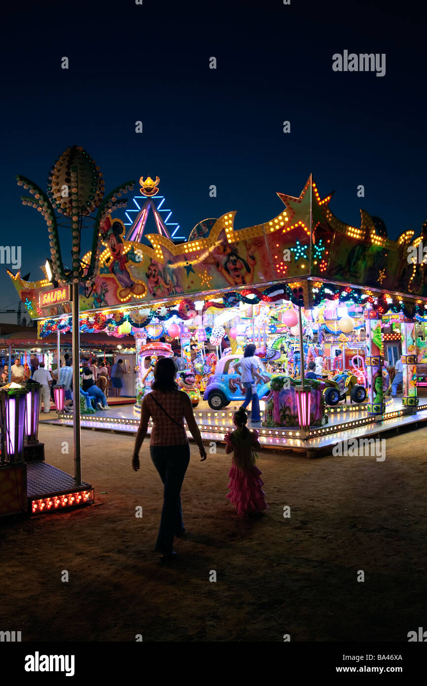 Funfair attraction, Spain Stock Photo - Alamy