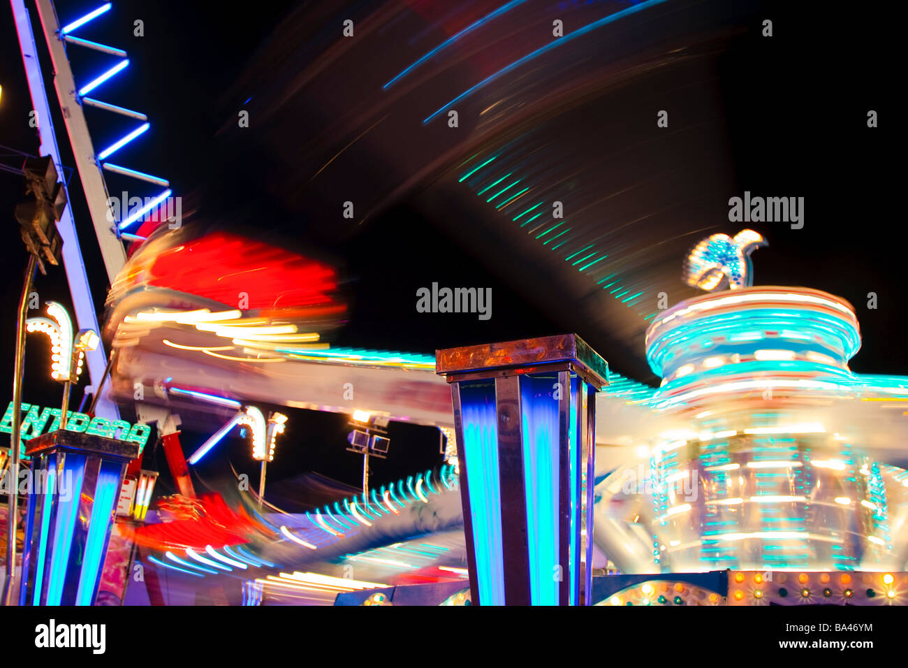 Funfair attraction, Spain Stock Photo - Alamy