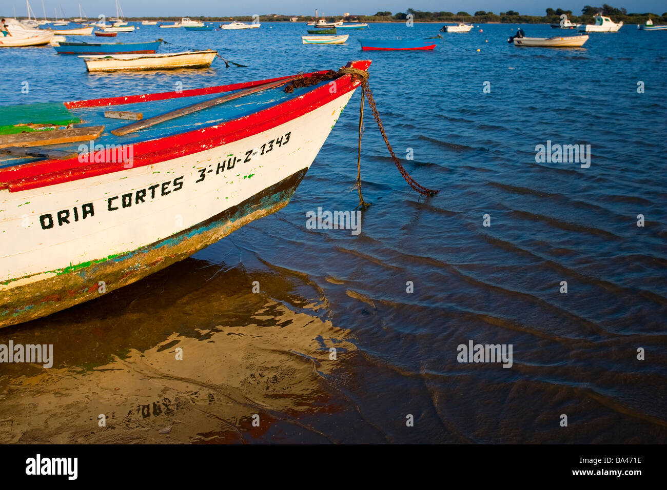 Fishing boat, El Rompido, Spain Stock Photo - Alamy