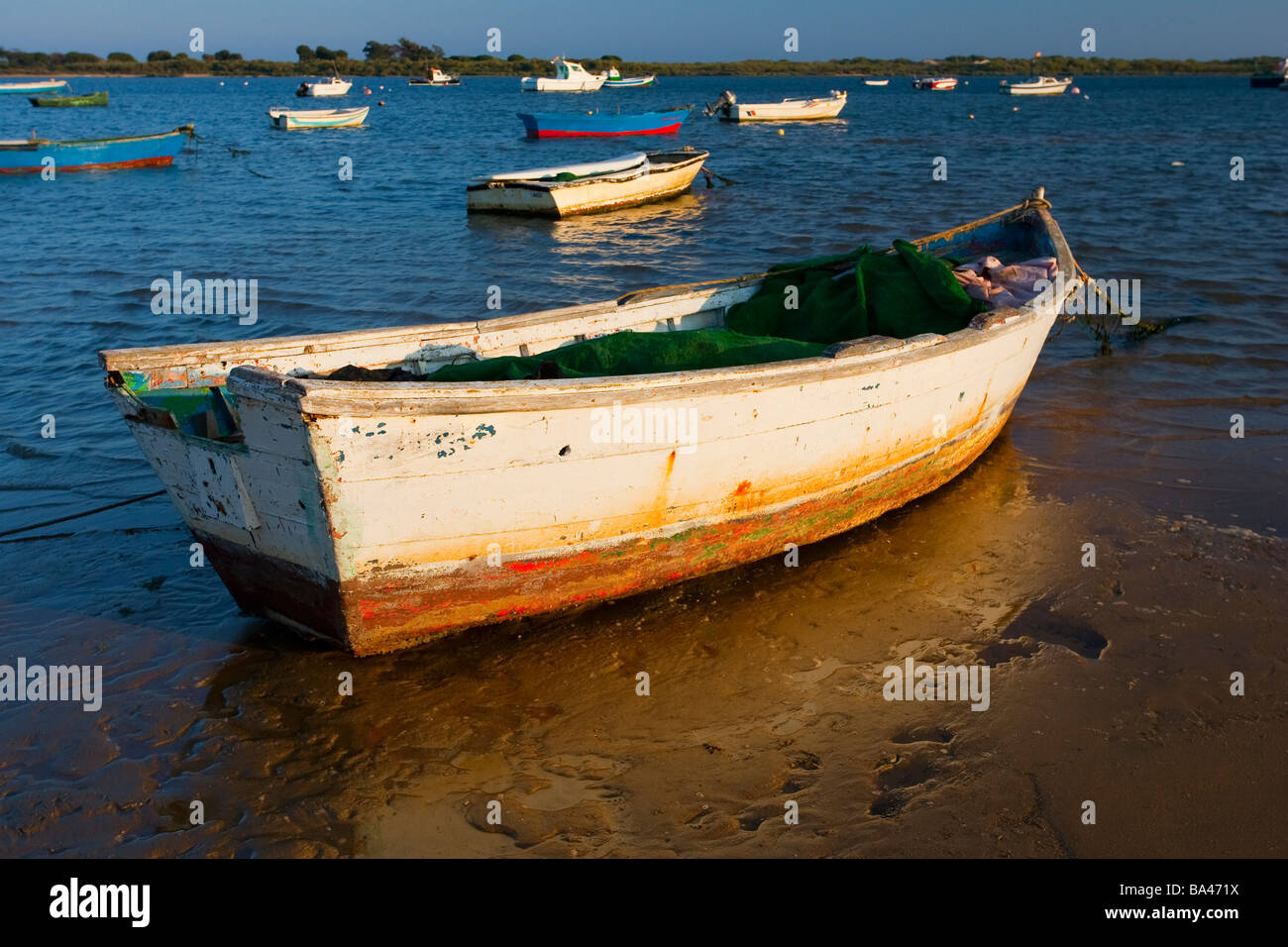 Fishing boat, El Rompido, Spain Stock Photo - Alamy