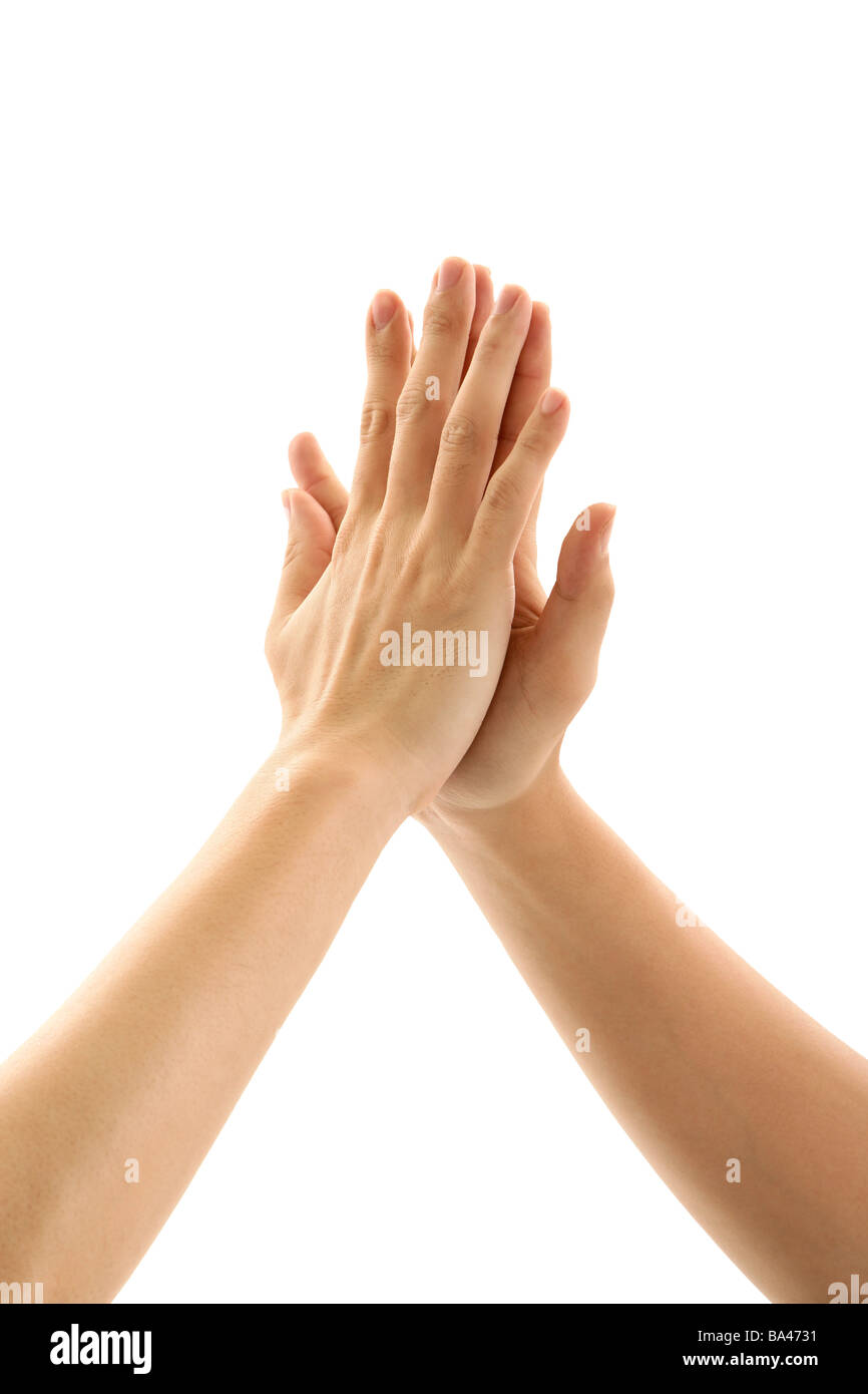 Palms pressing together hi-res stock photography and images - Alamy