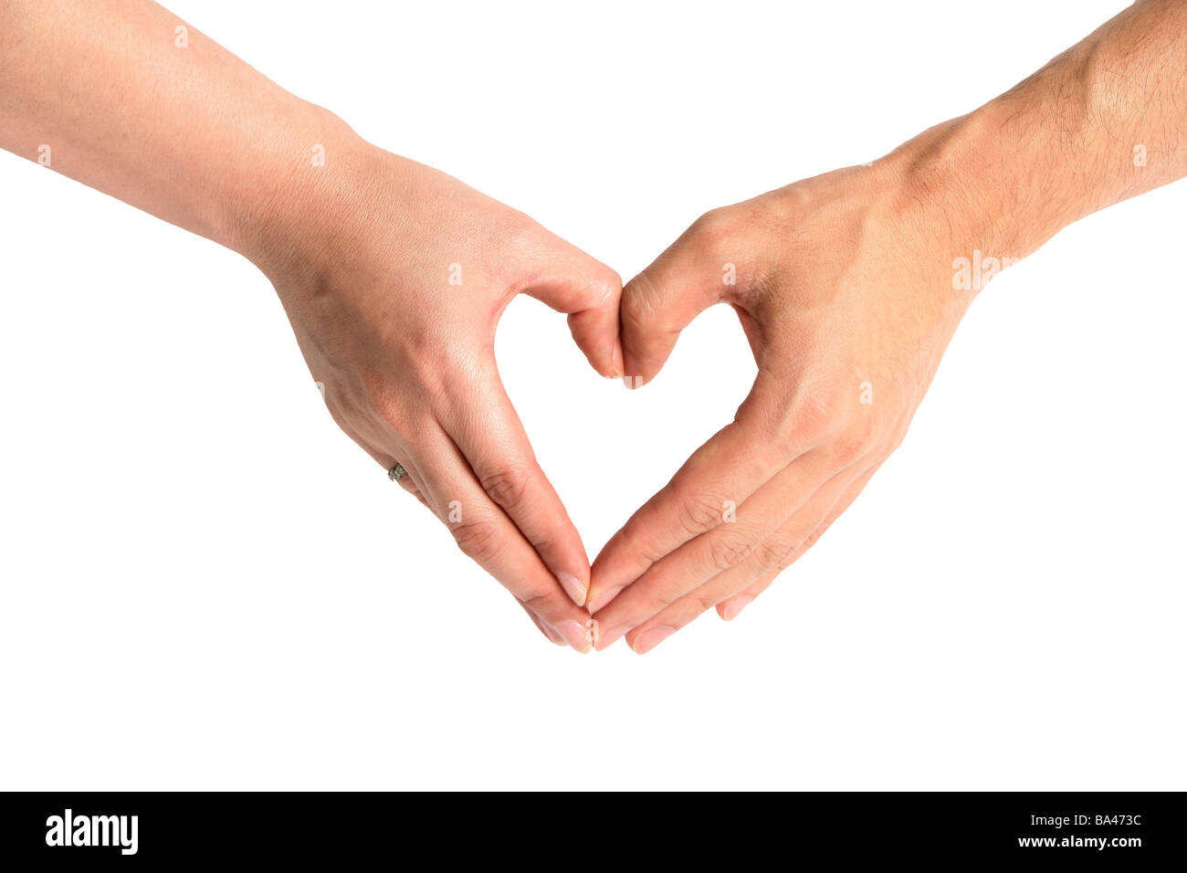 Hand sign of a heart shape Stock Photo - Alamy