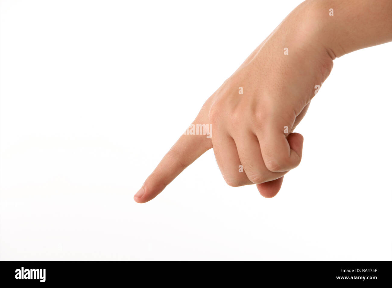 Man pointing close up of hand Stock Photo - Alamy