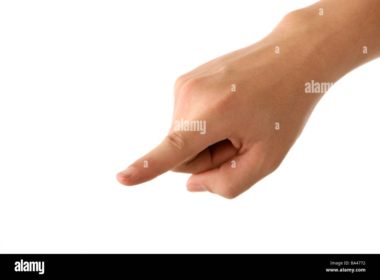 Man pointing close up of hand Stock Photo - Alamy