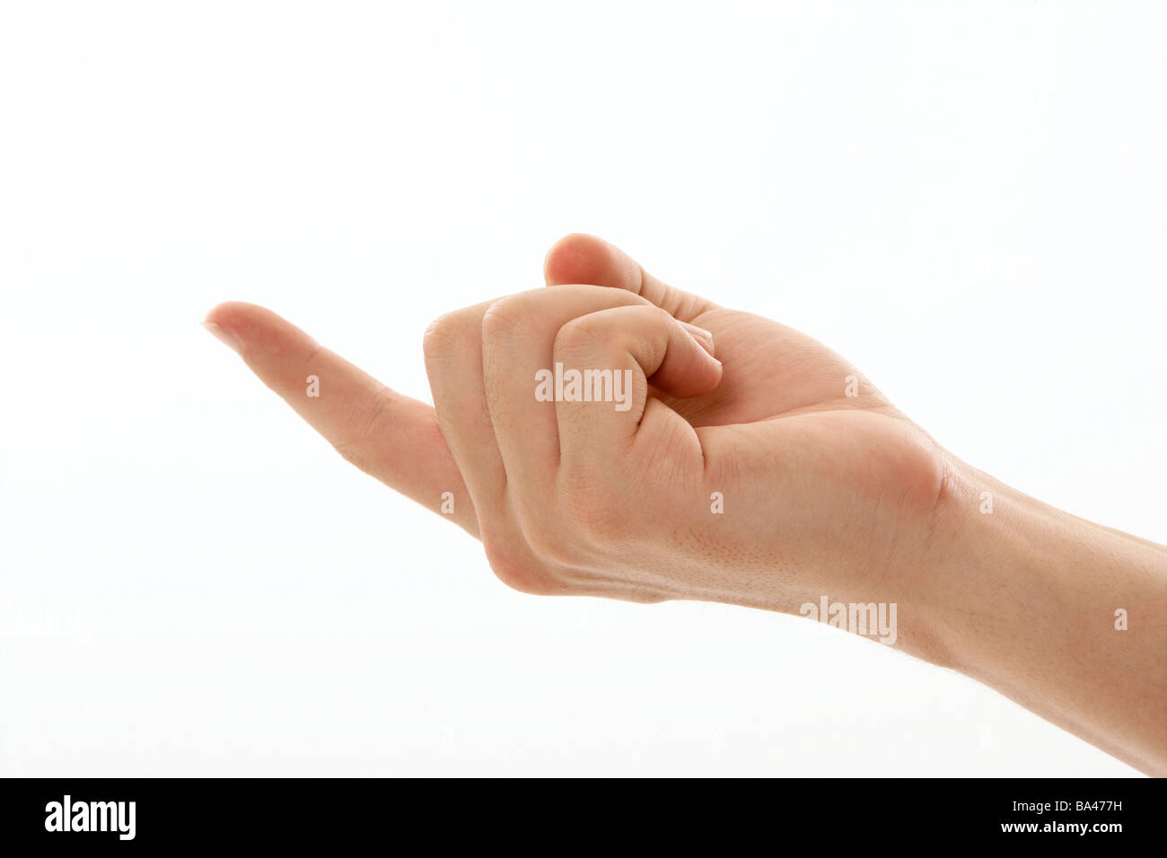 Man s hand with index finger outstretch Stock Photo - Alamy