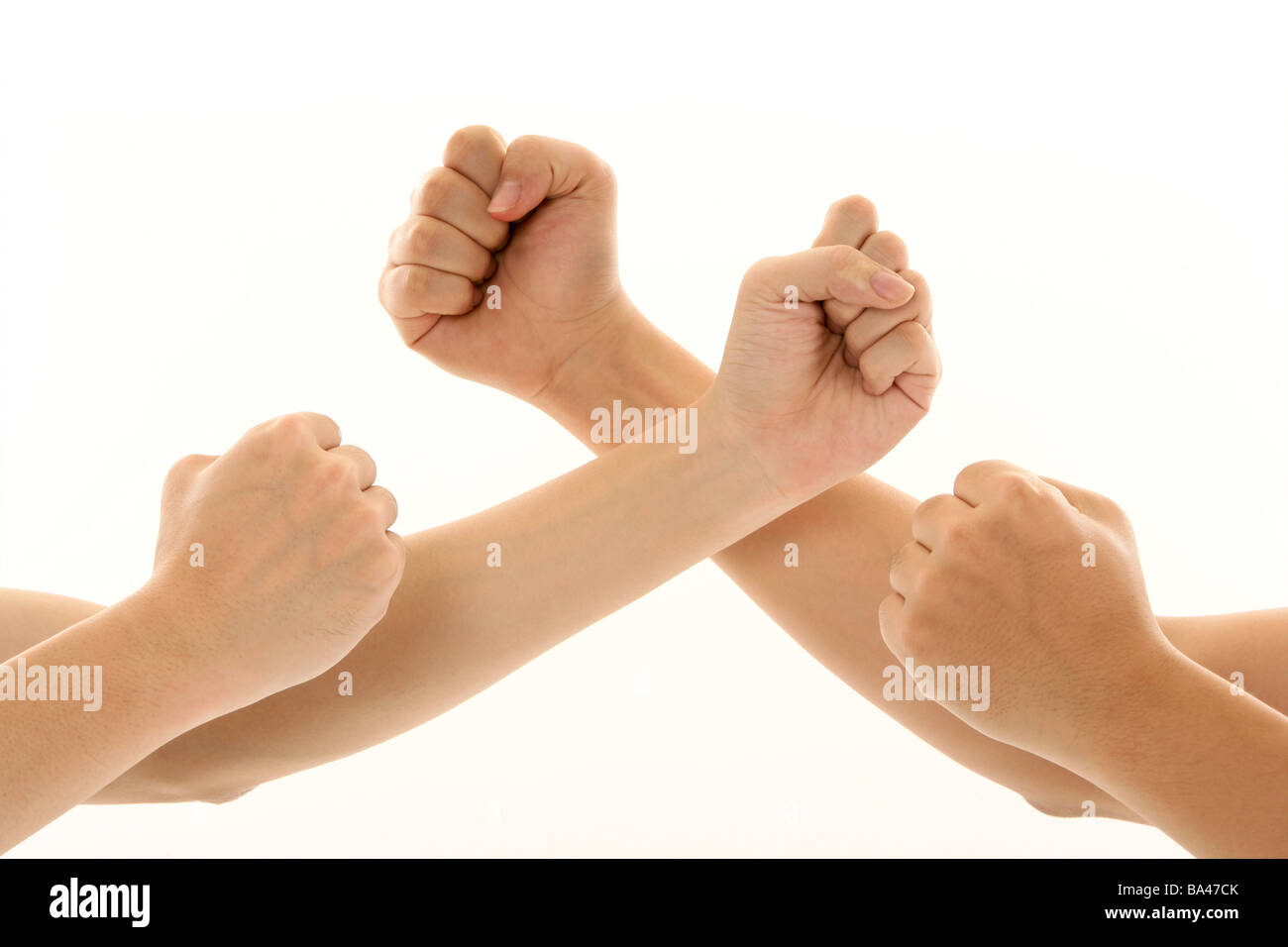 Hands of men in fighting pose Stock Photo - Alamy